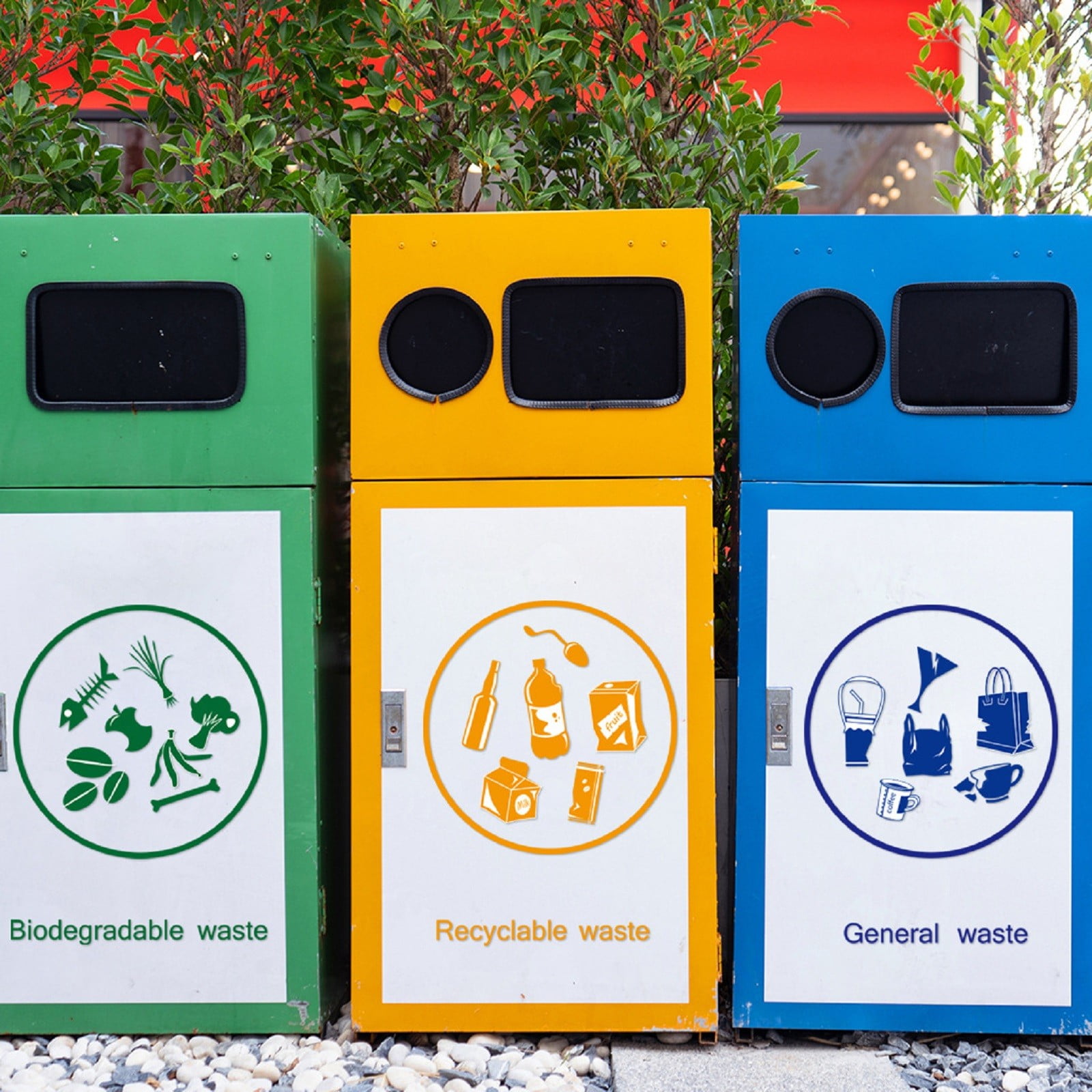 Eco-Friendly Waste Segregation Stickers Set Recyclable, Hazardous ...