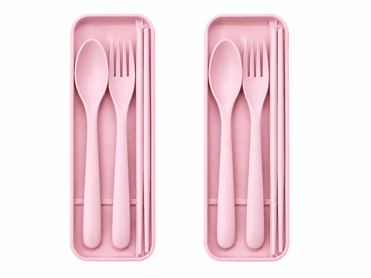 Eco-Friendly Wheat Straw Portable Utensil Set – Compact Travel Cutlery ...