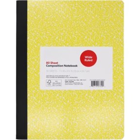 Staples Composition Notebook 7.5" x 9.75" Graph Ruled 80 Sheets Blue ...