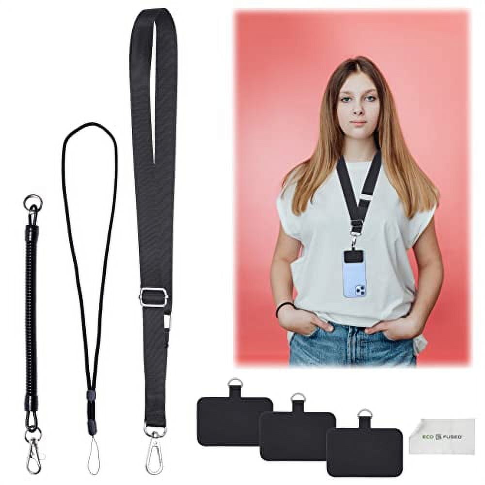 Eco-Fused Phone Straps - 3X Adjustable Neck, Wrist Strap and Stretchy ...
