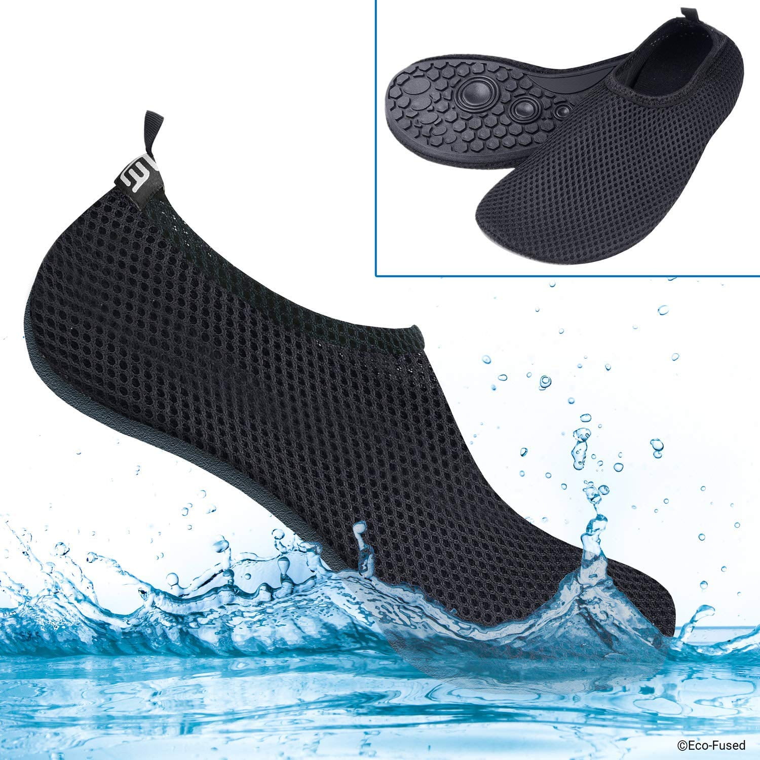 Eco-Fused Water Shoes with Elastic, Quick Dry, Breathable Fabric and ...