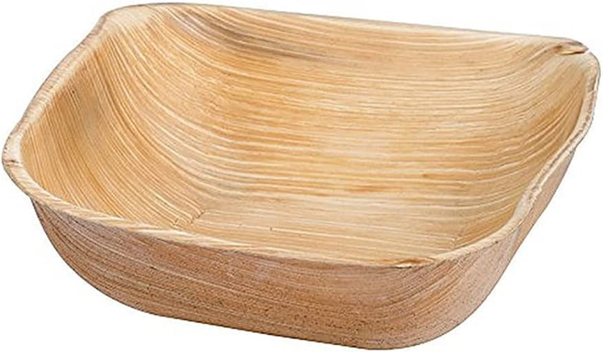 Eco-Gecko 5" SQUARE Palm Leaf bowl / 100 ct. case - Walmart.com