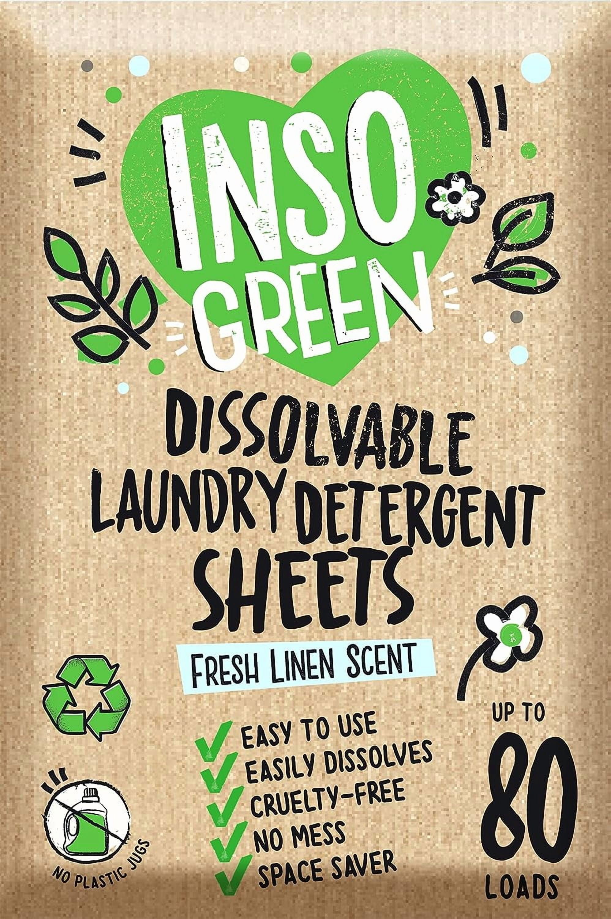 Eco Laundry Detergent Sheets - 80 Loads Laundry Sheets Detergent - 40 ...