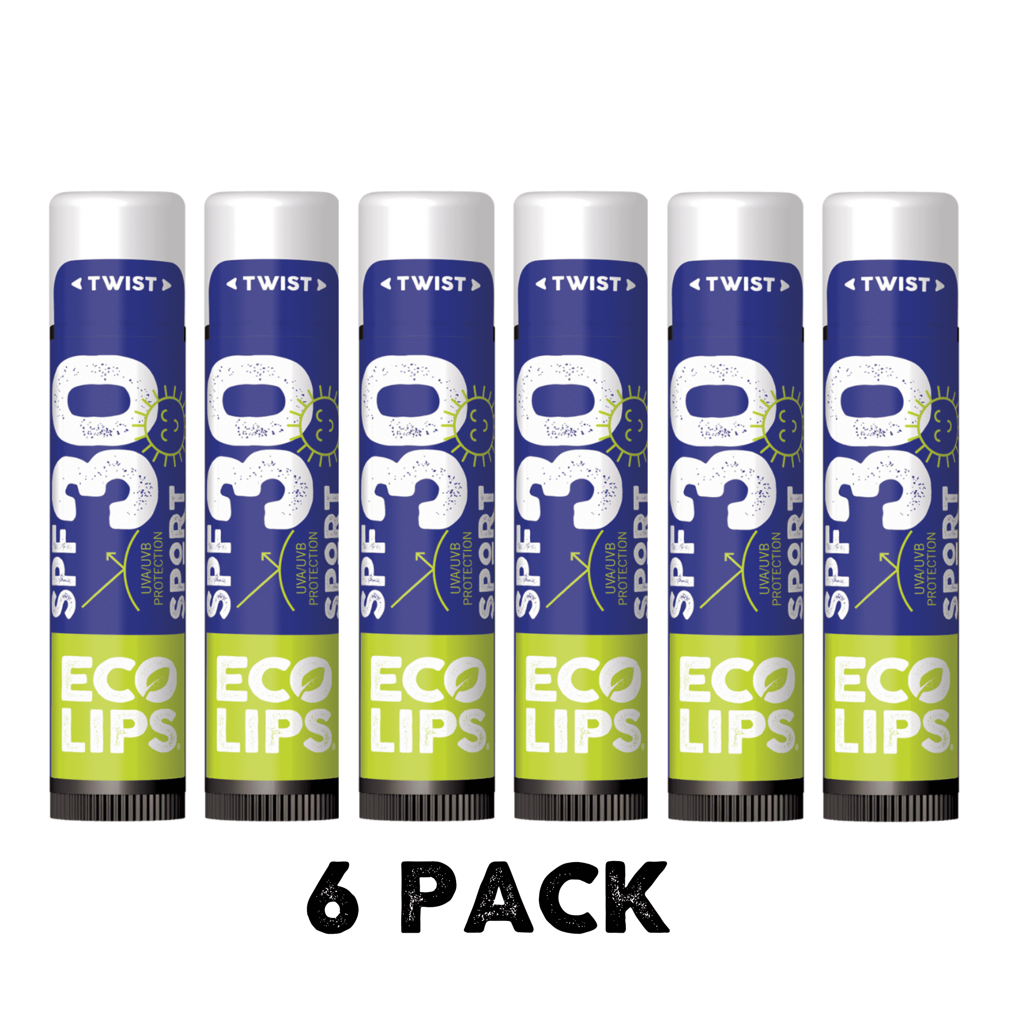 Eco Lips Classic Plant Pod Sport Broad Spectrum SPF 30 Sunscreen Lip ...