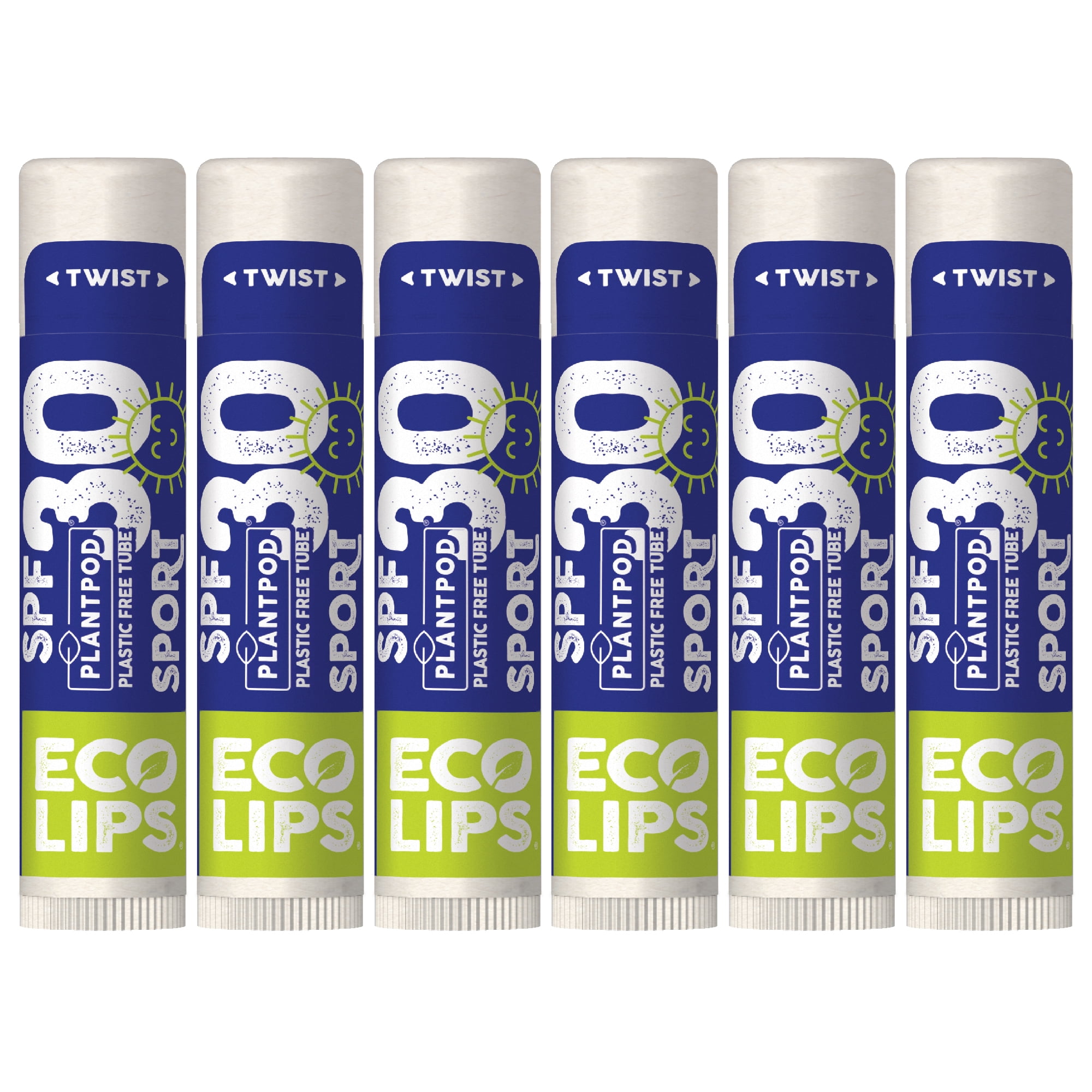 Eco Lips Classic Plant Pod Sport Broad Spectrum SPF 30 Sunscreen Lip ...