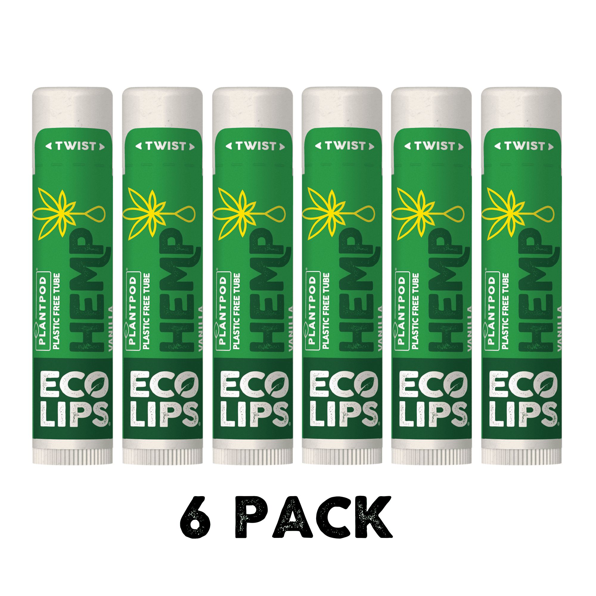 Eco Lips Hemp Vanilla Plant Pod® Organic Lip Balm, 6 Pack - Walmart.com