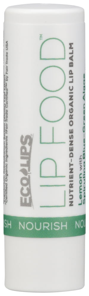 Eco Lips Lip Food, Nourish, Nutrient-Dense Organic Lip Balm, Lemon, 0. ...