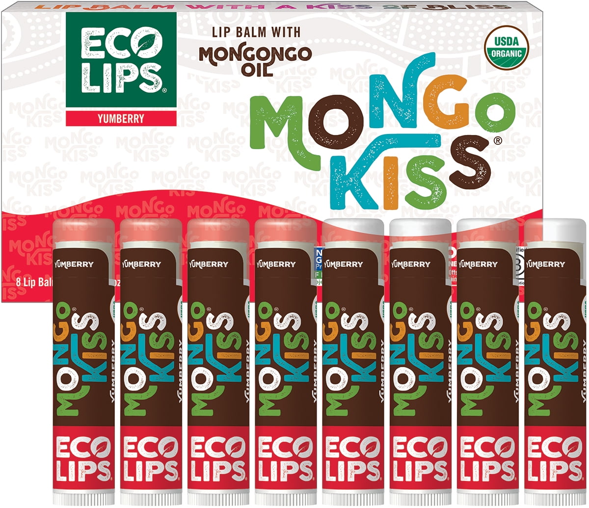 Eco Lips Mongo Kiss® Organic Lip Balm, 8-Count per pack, Yumberry Value ...
