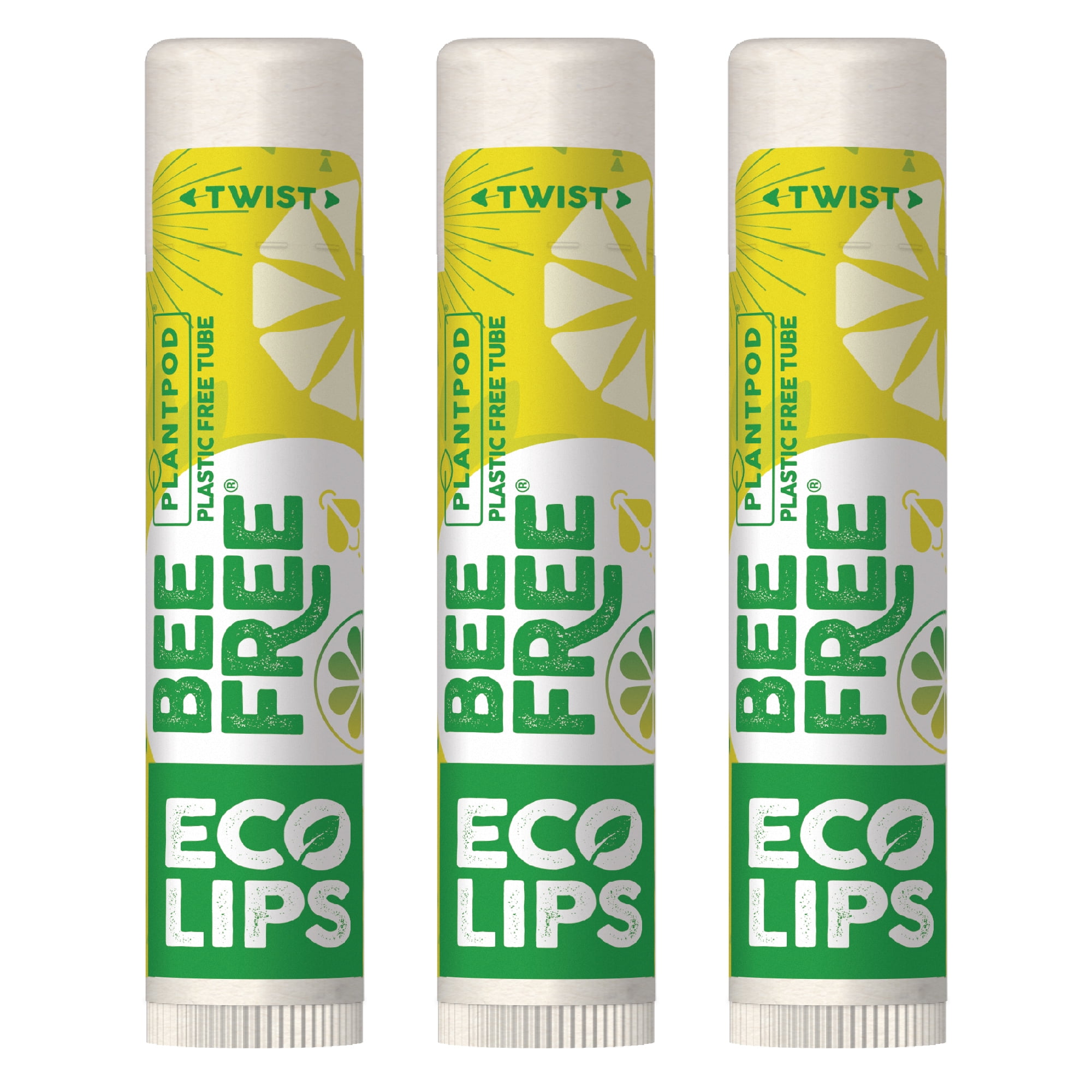 Eco Lips Vegan Bee Free Lemon Lime Lip Balm, 3-Pack - Walmart.com