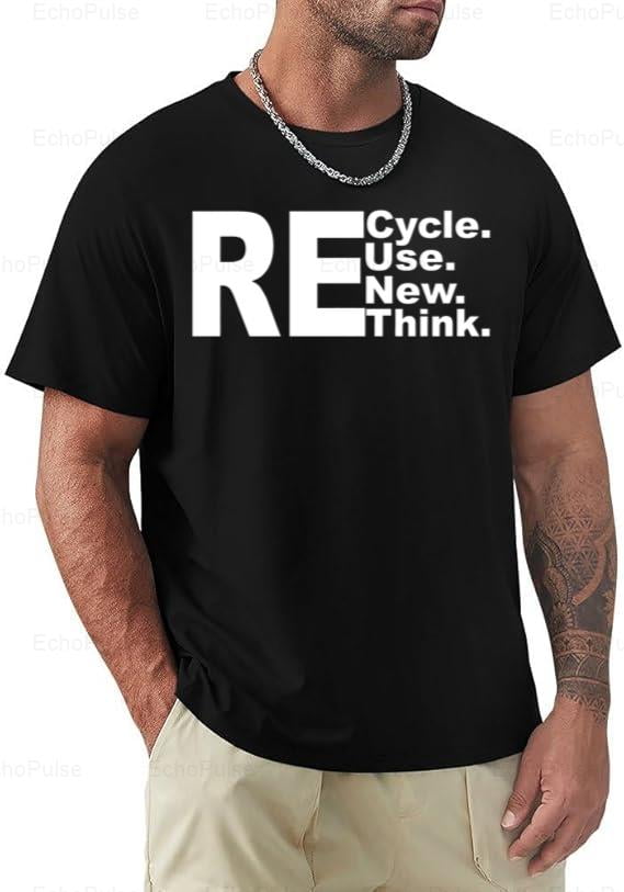 Eco Mindset Smart Reuse Ideas Conscious Living Graphic T-Shirt ...