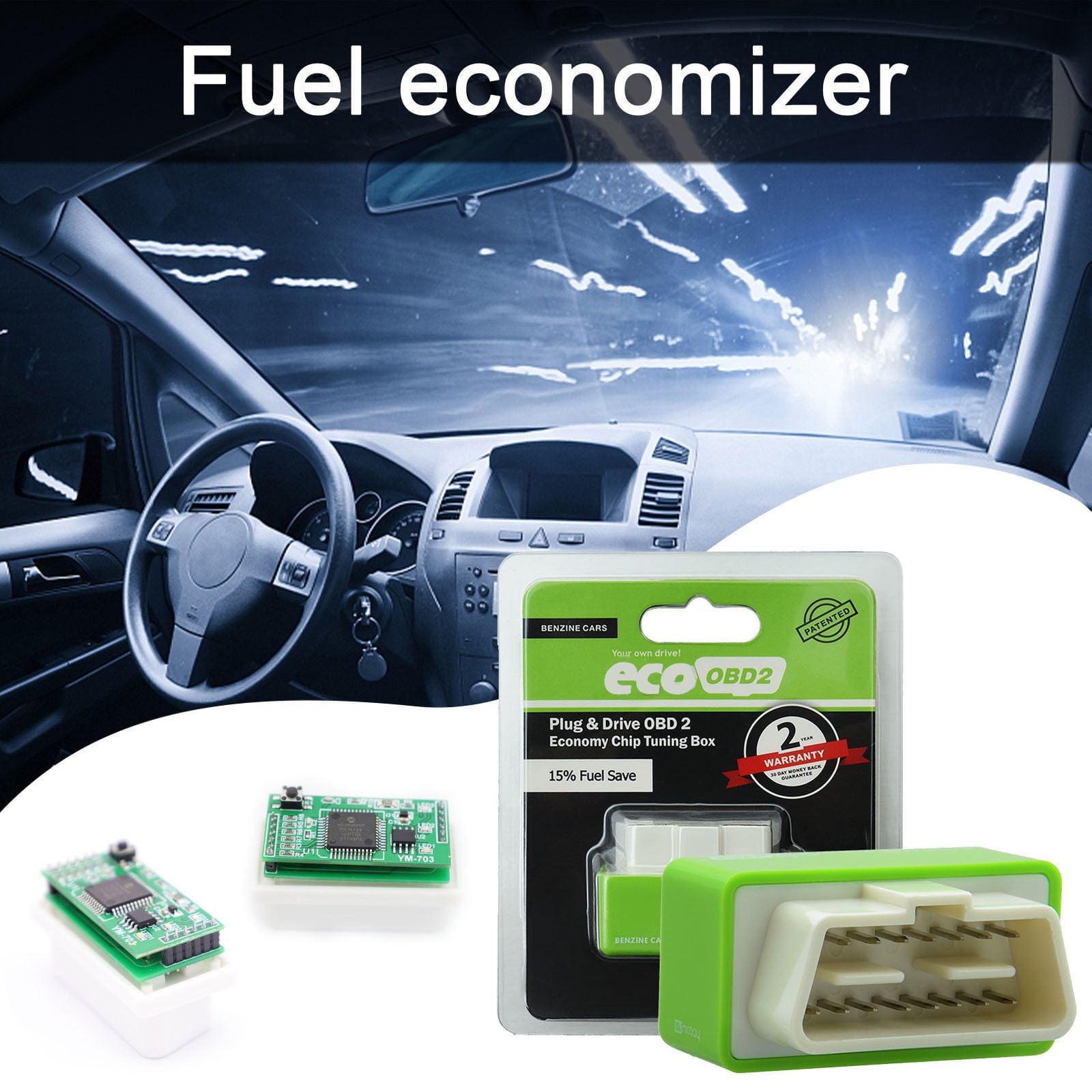 Eco OBD OBD2 Tuning Box, Double Power Upgrade, Gas Saving, Benzine Cars ...