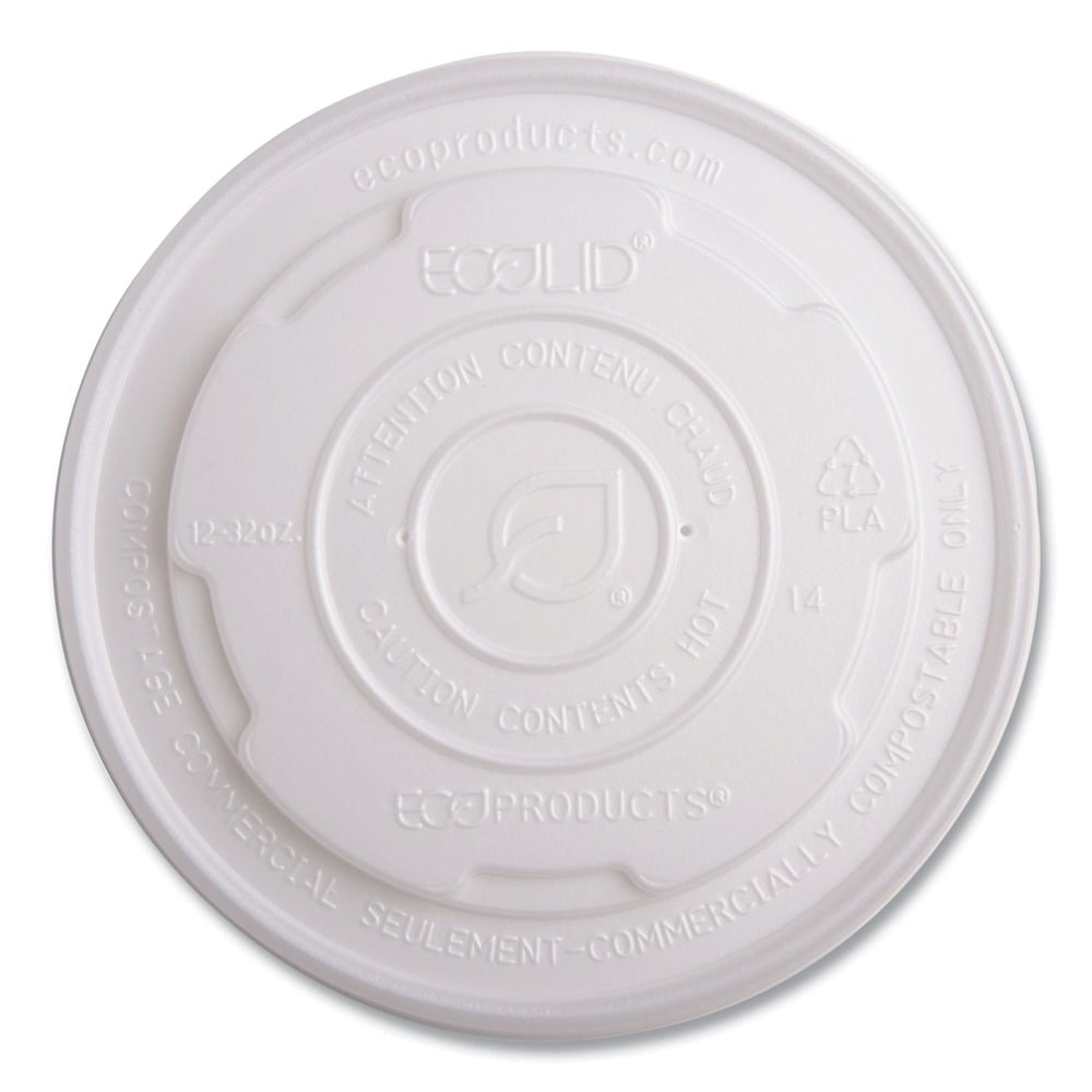 Eco-Products EcoLid Renew & Comp Food Container Lids F/12 16 32oz 50/PK ...