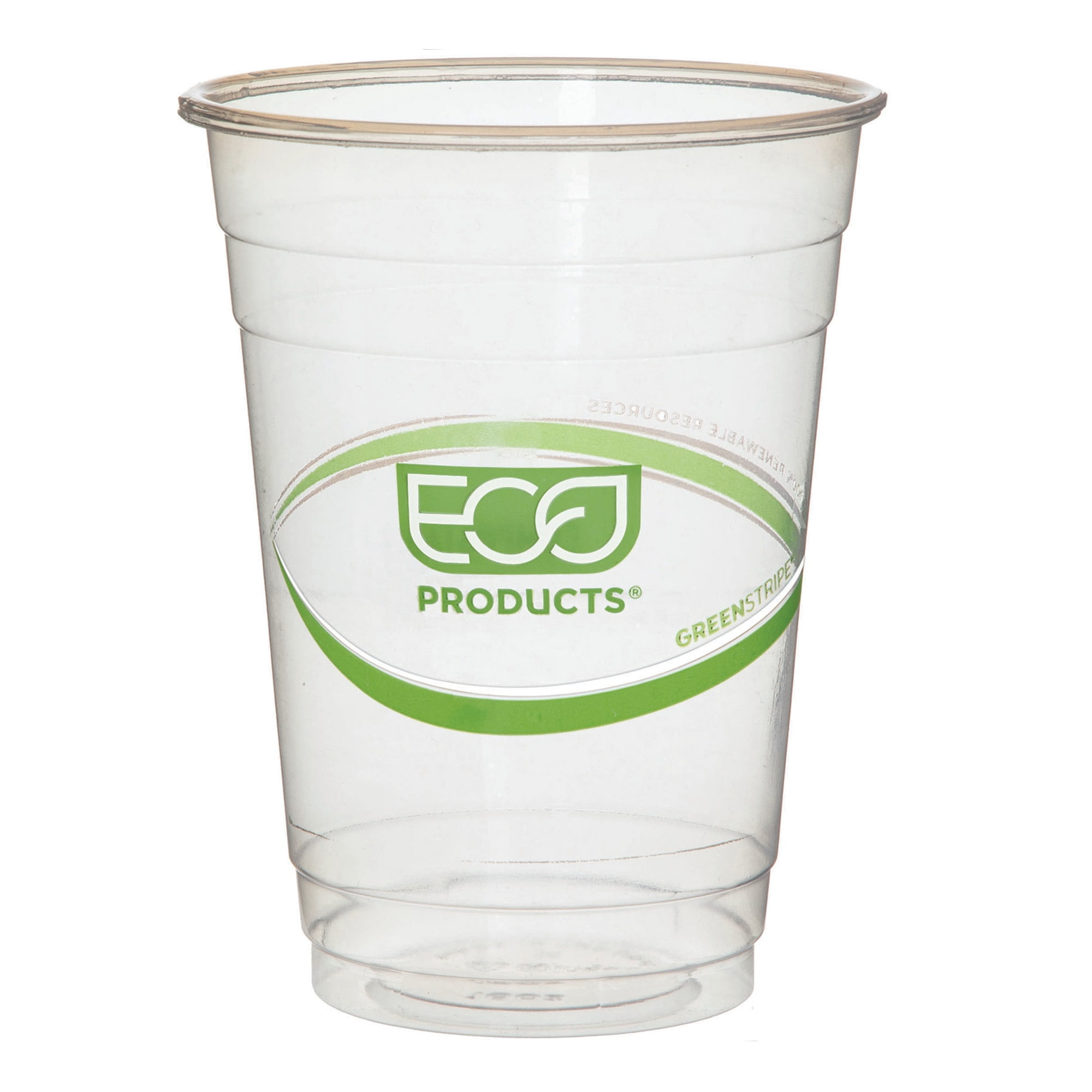 Eco-Products GreenStripe Cold Cups, 16 Oz, Clear/Green Stripe, 50 Cups ...