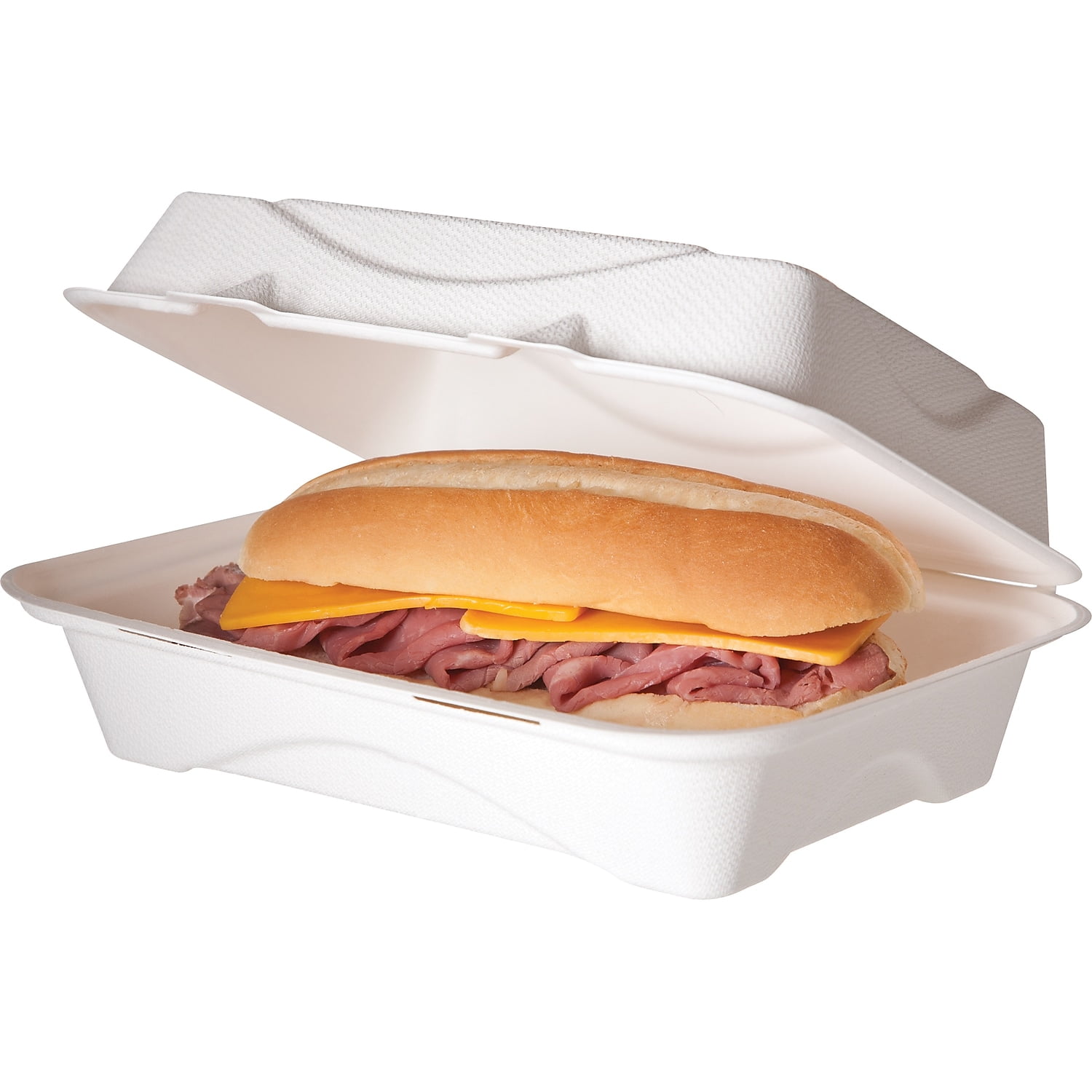 Eco-Products Hoagie Clamshell Box 250/Carton (EP-HC96NFA) - Walmart.com