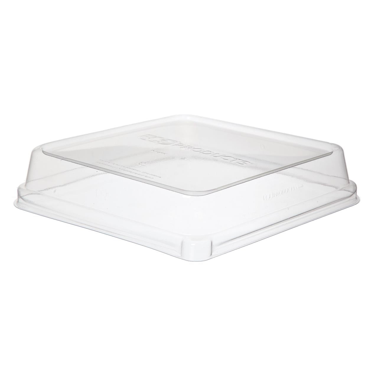 Eco-Products WorldView Compostable Square Shallow Food Container Lid ...