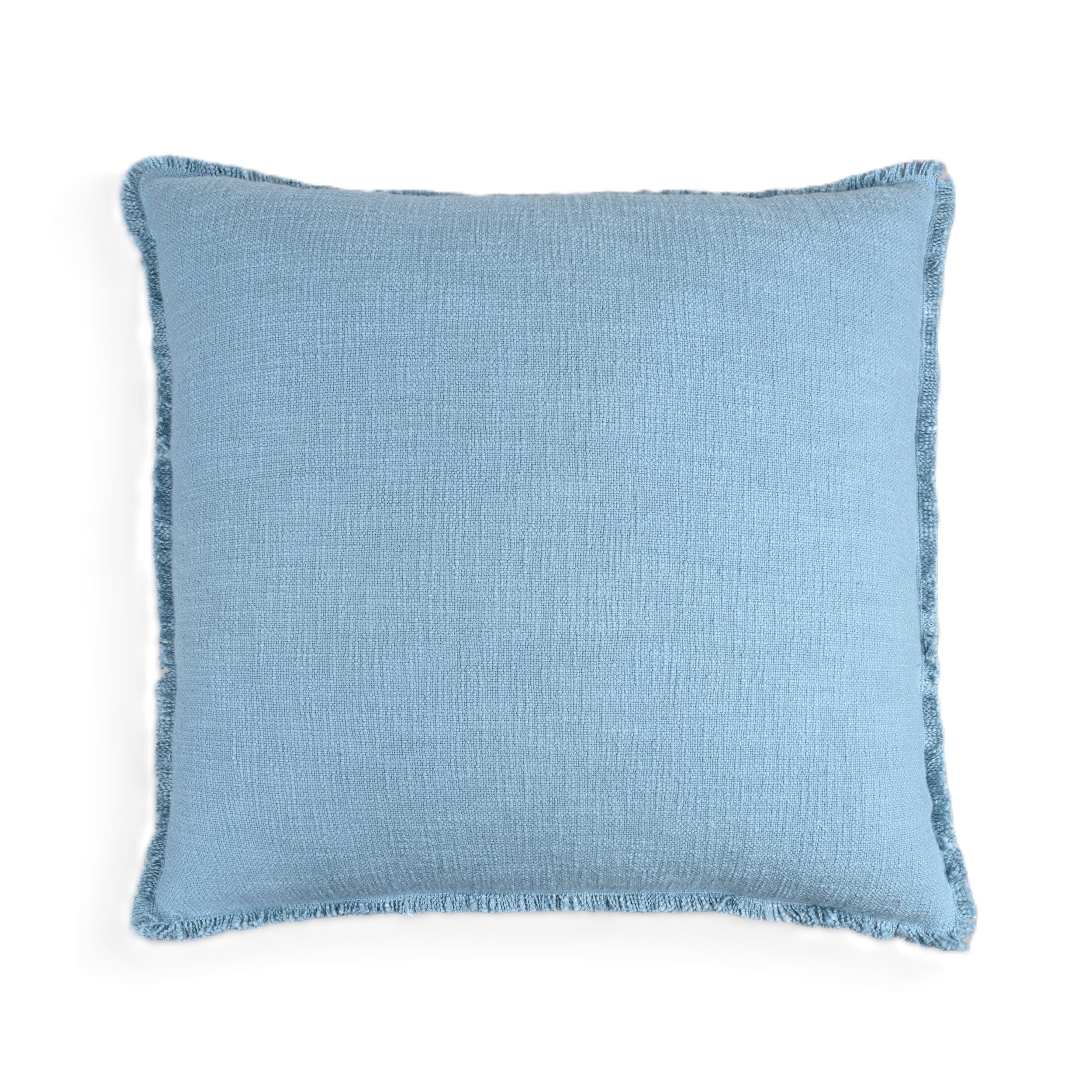 Eco Serenity Washed Textured Cotton Pillow Cover, Frayed Edges ...