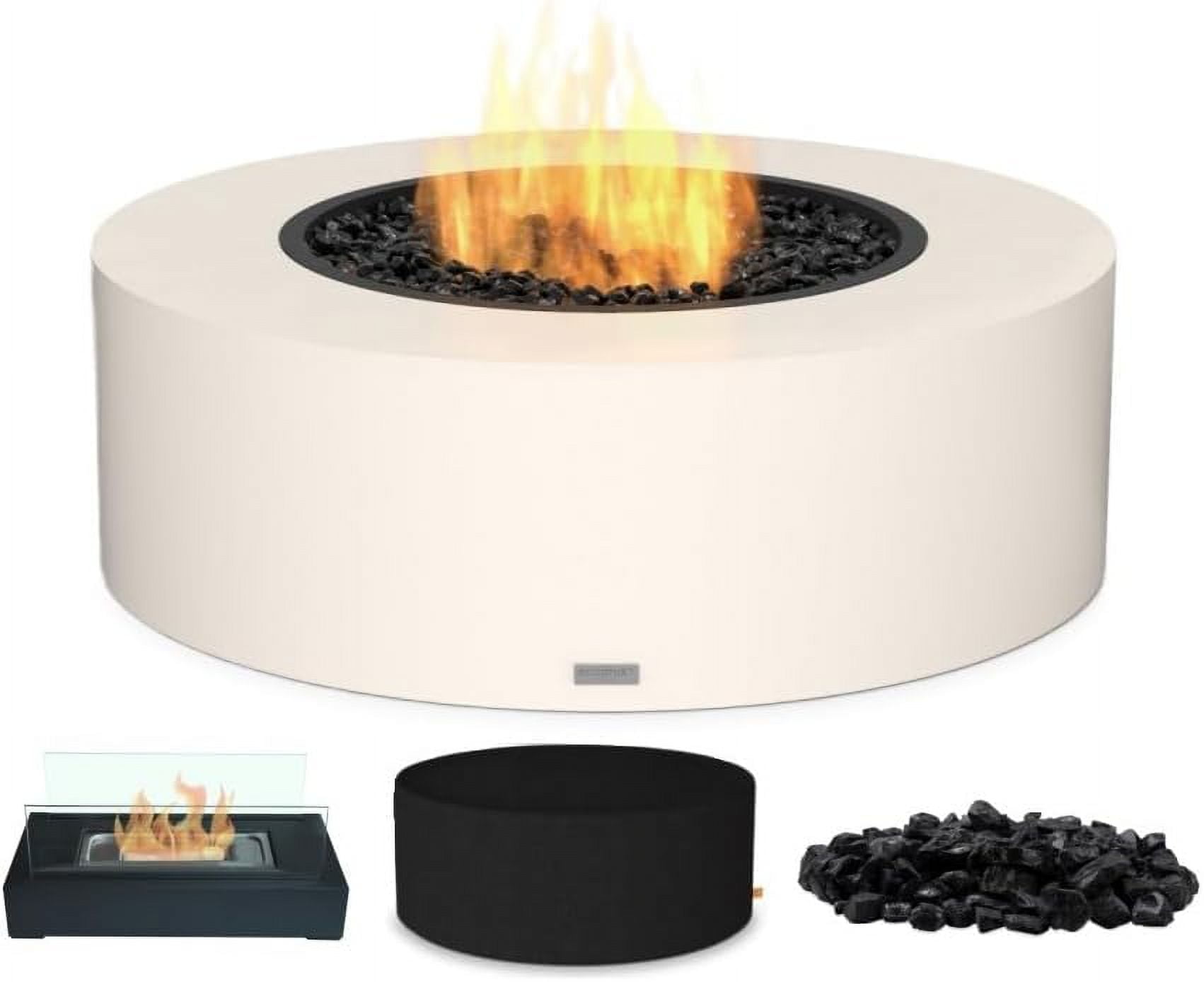 Eco Smart | ARK 40 Fire Pit Table | Bone Color | Stainless Steel Gas ...