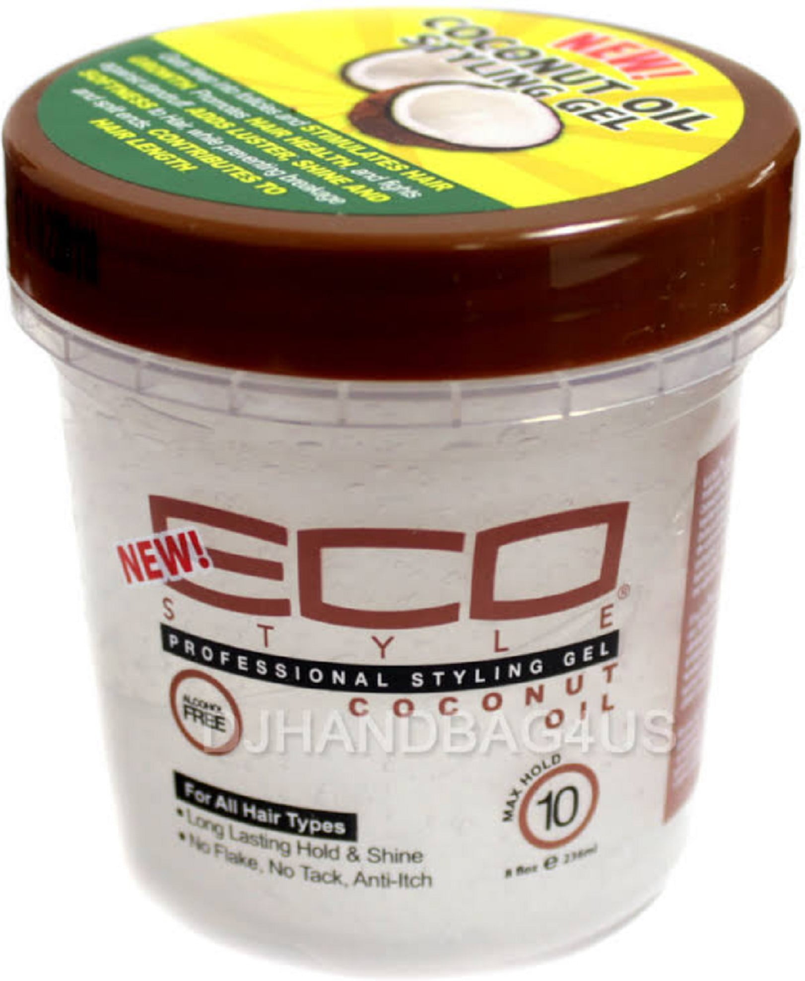 ECO STYLE Coconut Oil Styling Gel, Strong Hold, Long-Lasting Shine, 8 ...
