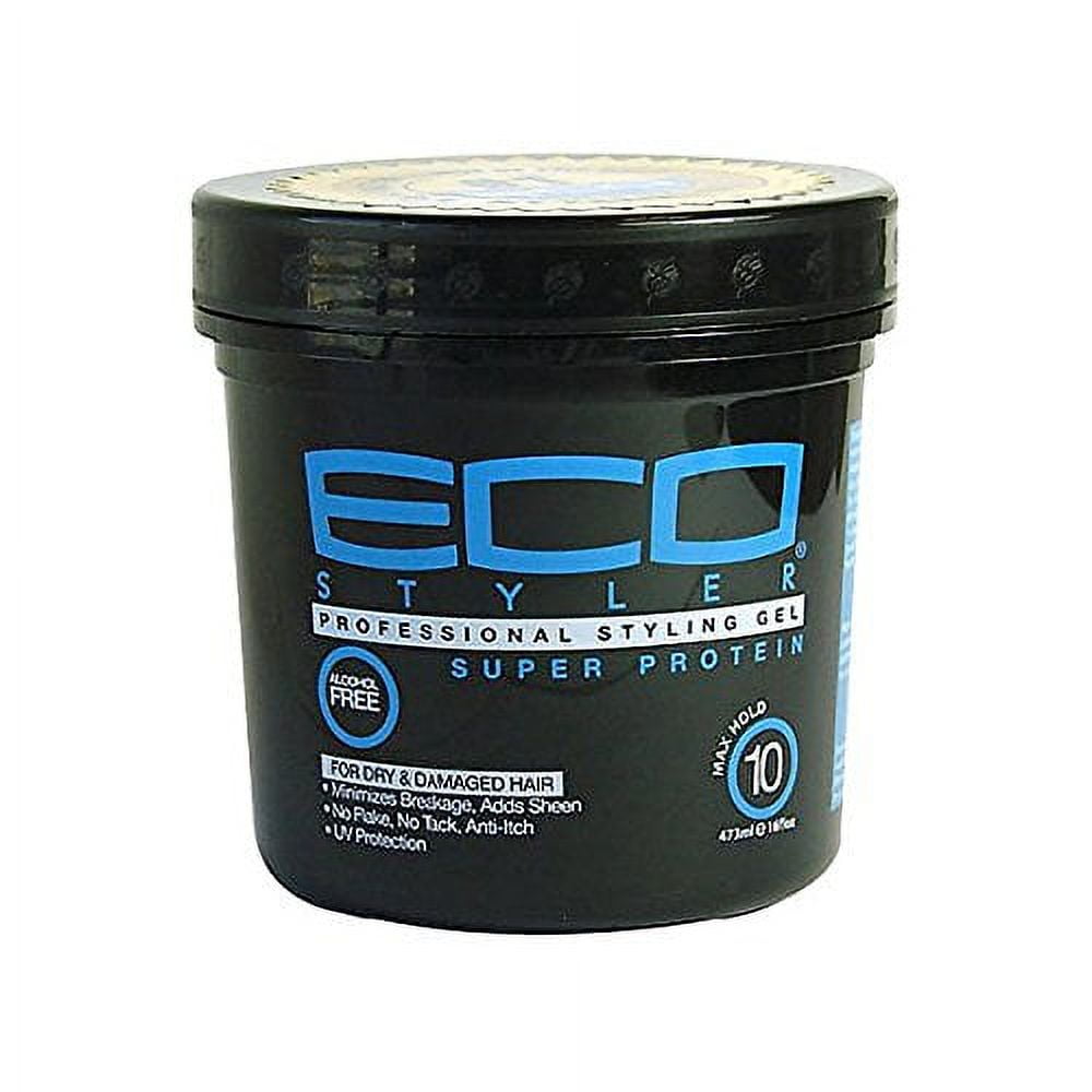 Eco Style Styling Gel Super Protein, Black, 16 oz - Walmart.com