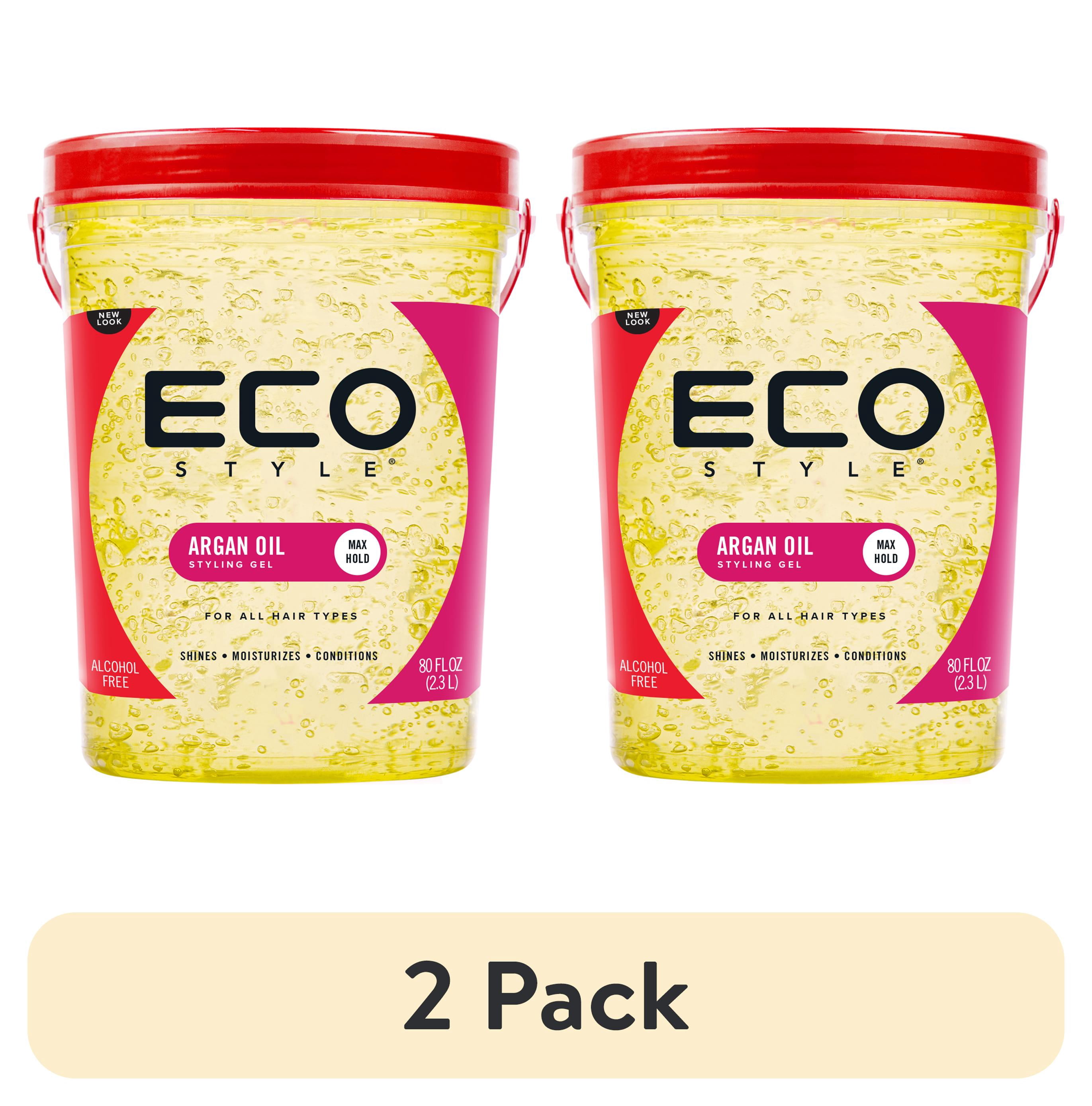 (2 pack) Eco Style Argan Oil Hair Styling Gel, 80 oz., Moisturizing ...