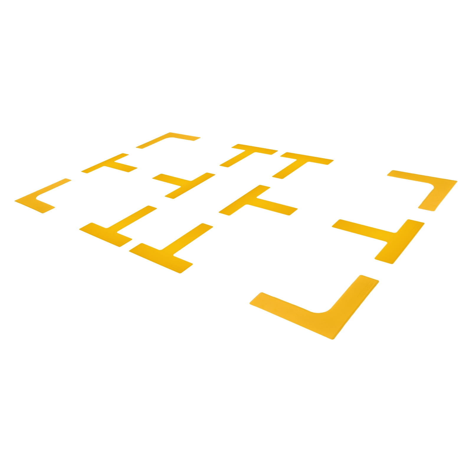 Eco Walker Court Marker Kit Yellow 12 Piece L and T Boundary Markers ...
