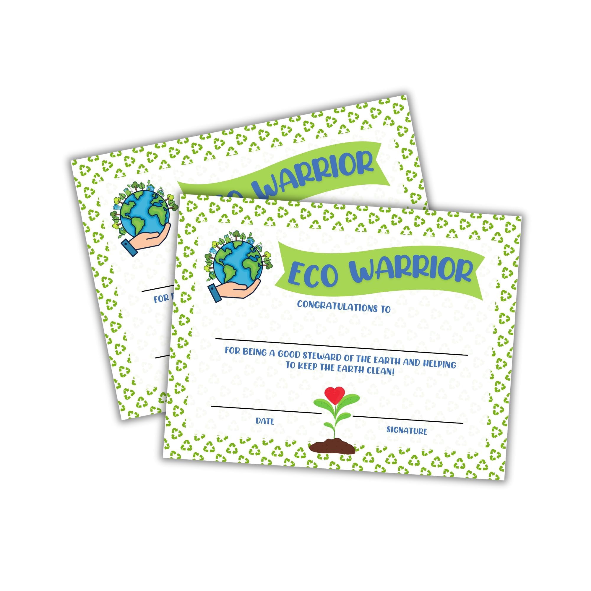 Eco Warrior Sustainability Award Certificate 30pk 8.5x11 Ecology ...