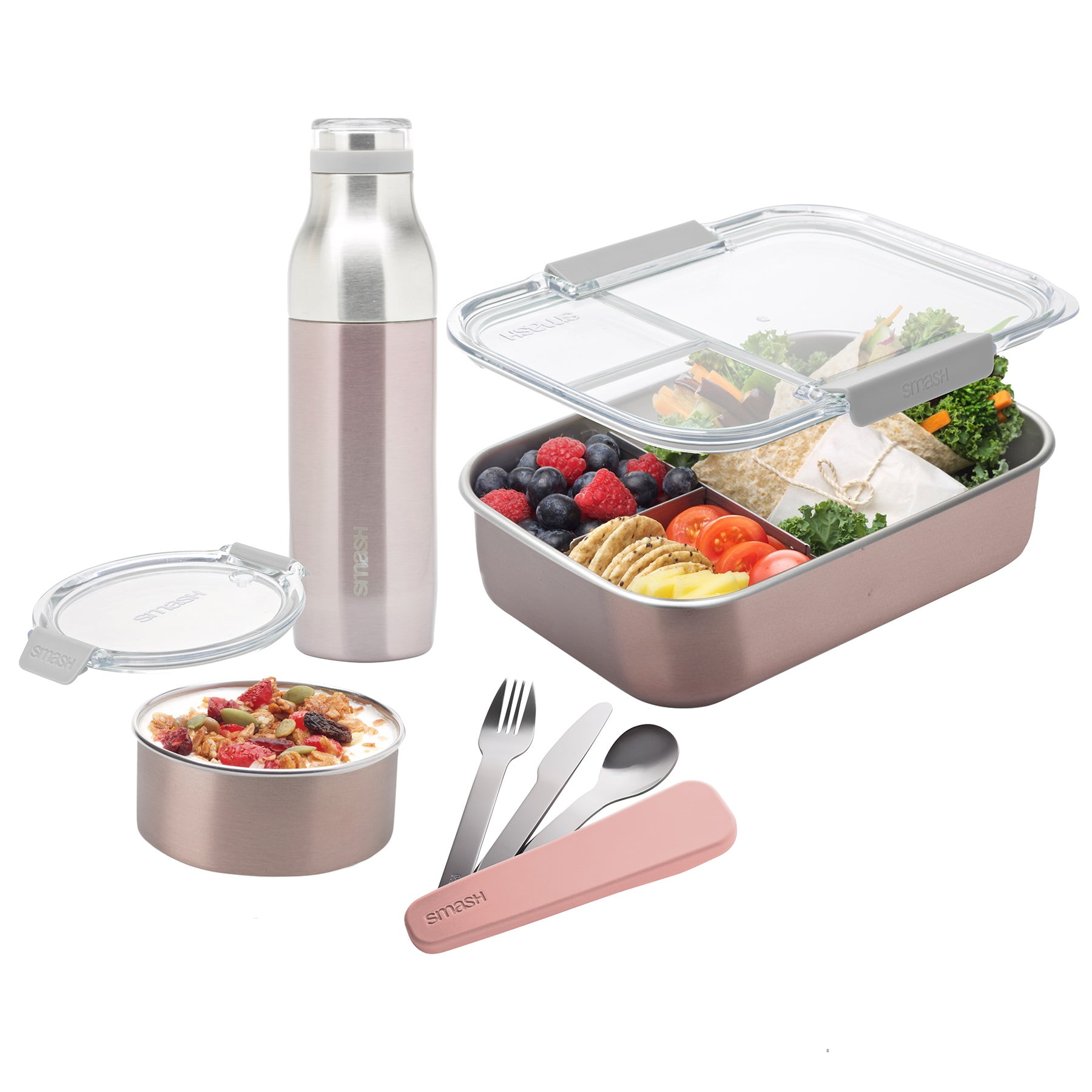 Eco-friendly 8-Piece Lunch Kit - Reusable Utensils, Leakproof Lids, 16. ...