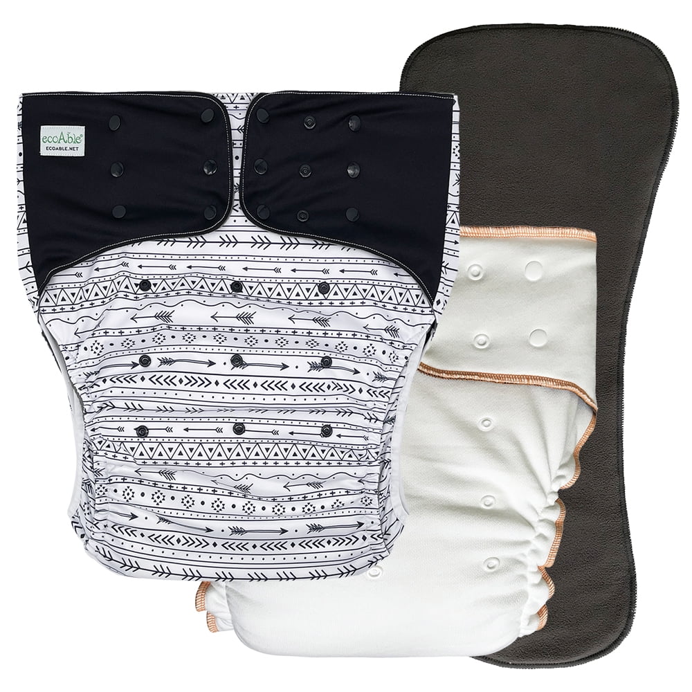 EcoAble Adult Nighttime Diaper Set - Incontinence Protective Briefs ...