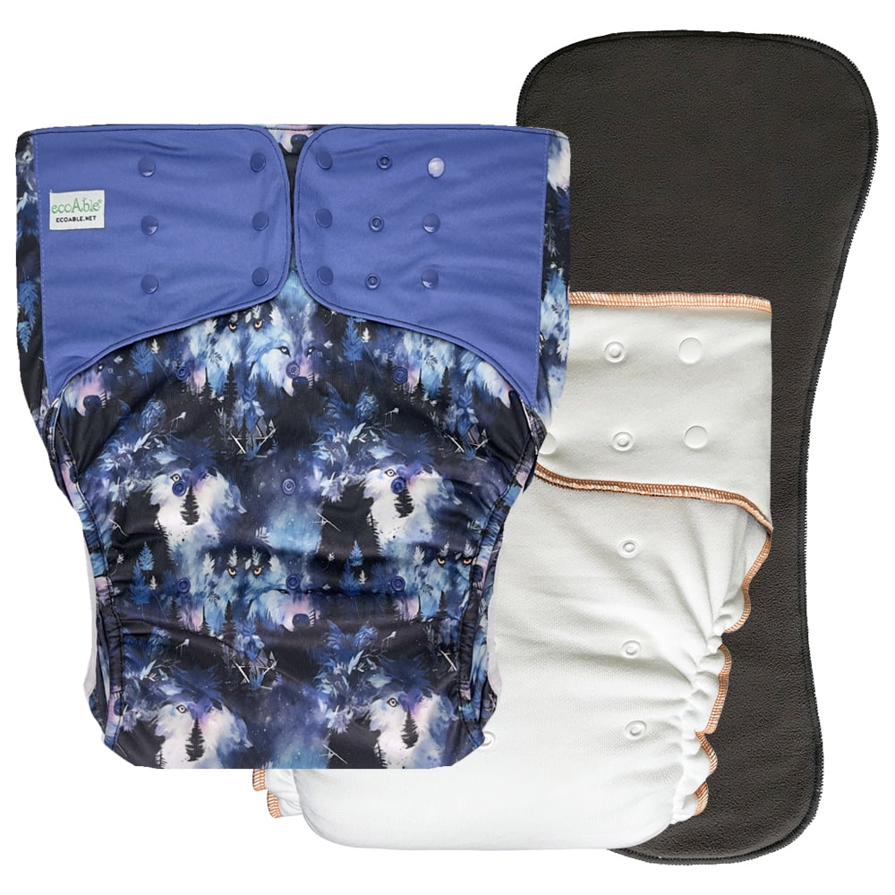 EcoAble Adult Nighttime Diaper Set - Incontinence Protective Briefs ...