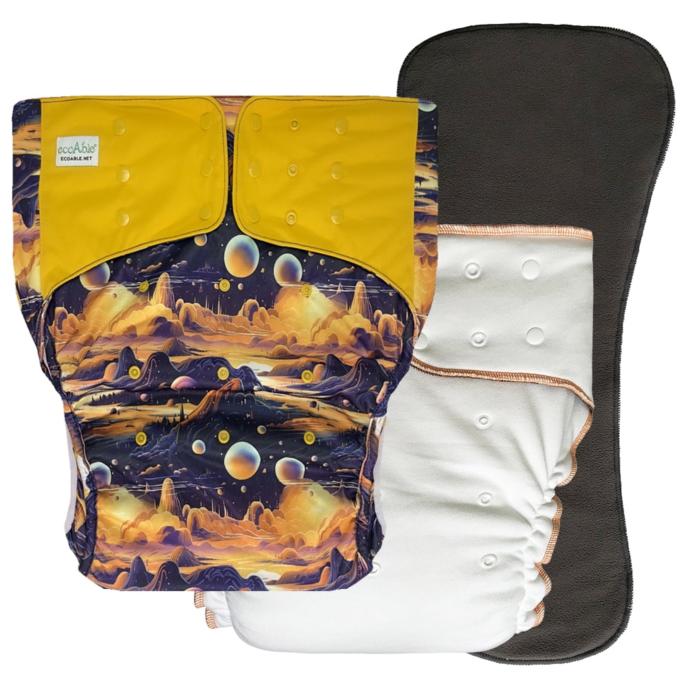 EcoAble Adult Nighttime Diaper Set - Incontinence Protective Briefs ...