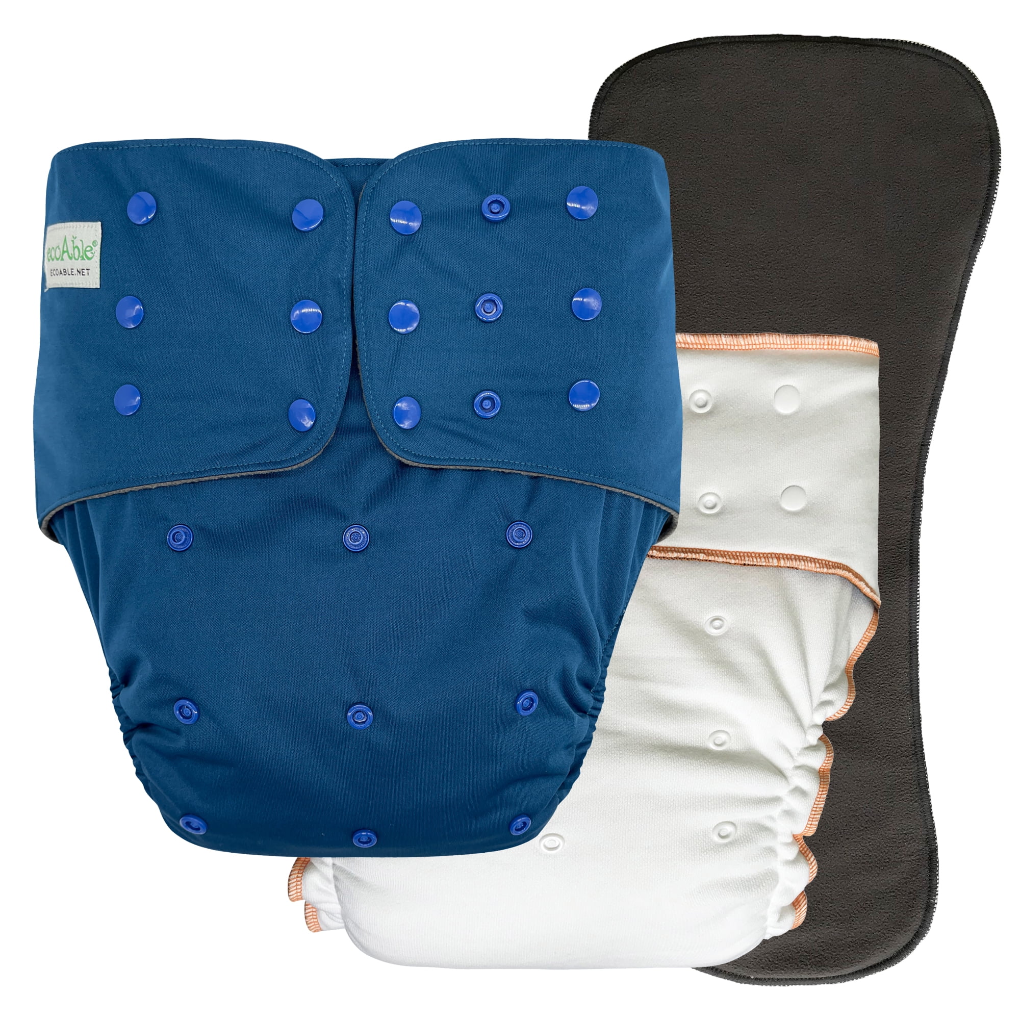 EcoAble Adult Nighttime Diaper Set - Incontinence Protective Briefs ...