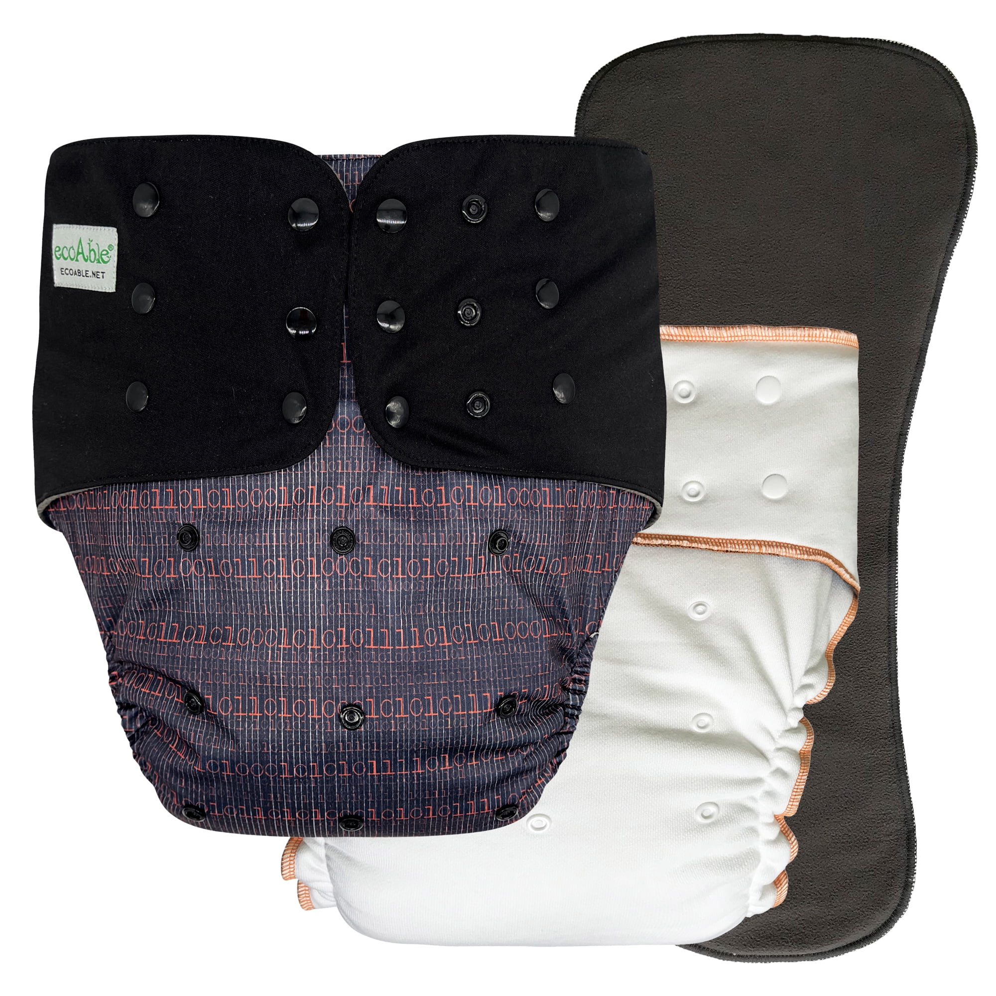 EcoAble Adult Nighttime Diaper Set - Incontinence Protective Briefs ...