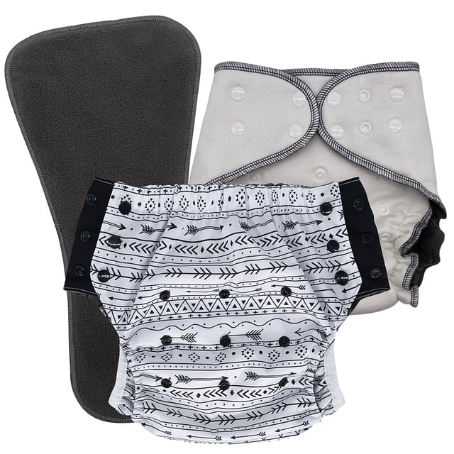 Reusable Cloth Incontinence Diaper for Kids 6–16, Overnight Absorbency ...