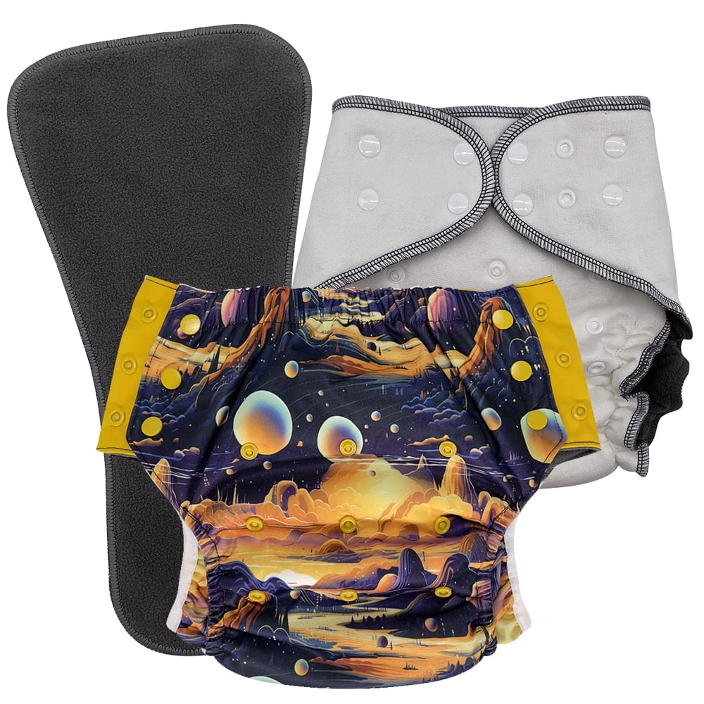 Reusable Cloth Incontinence Diaper for Kids 6–16, Overnight Absorbency ...