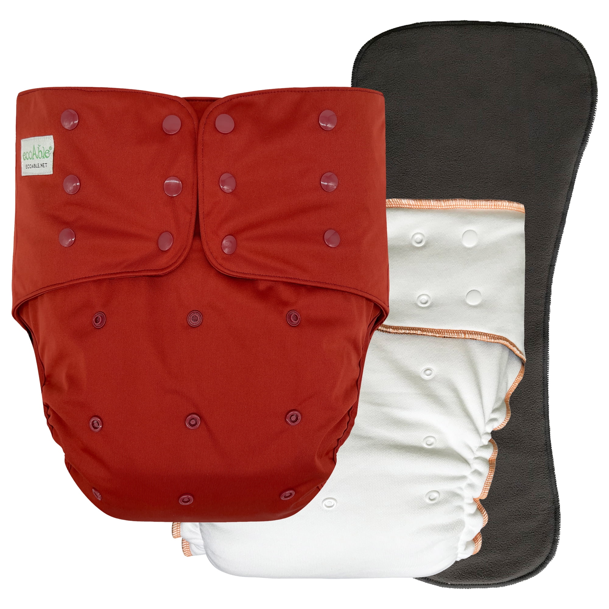 EcoAble Unisex Adult Nighttime Diaper Set - Day or Night Incontinence ...