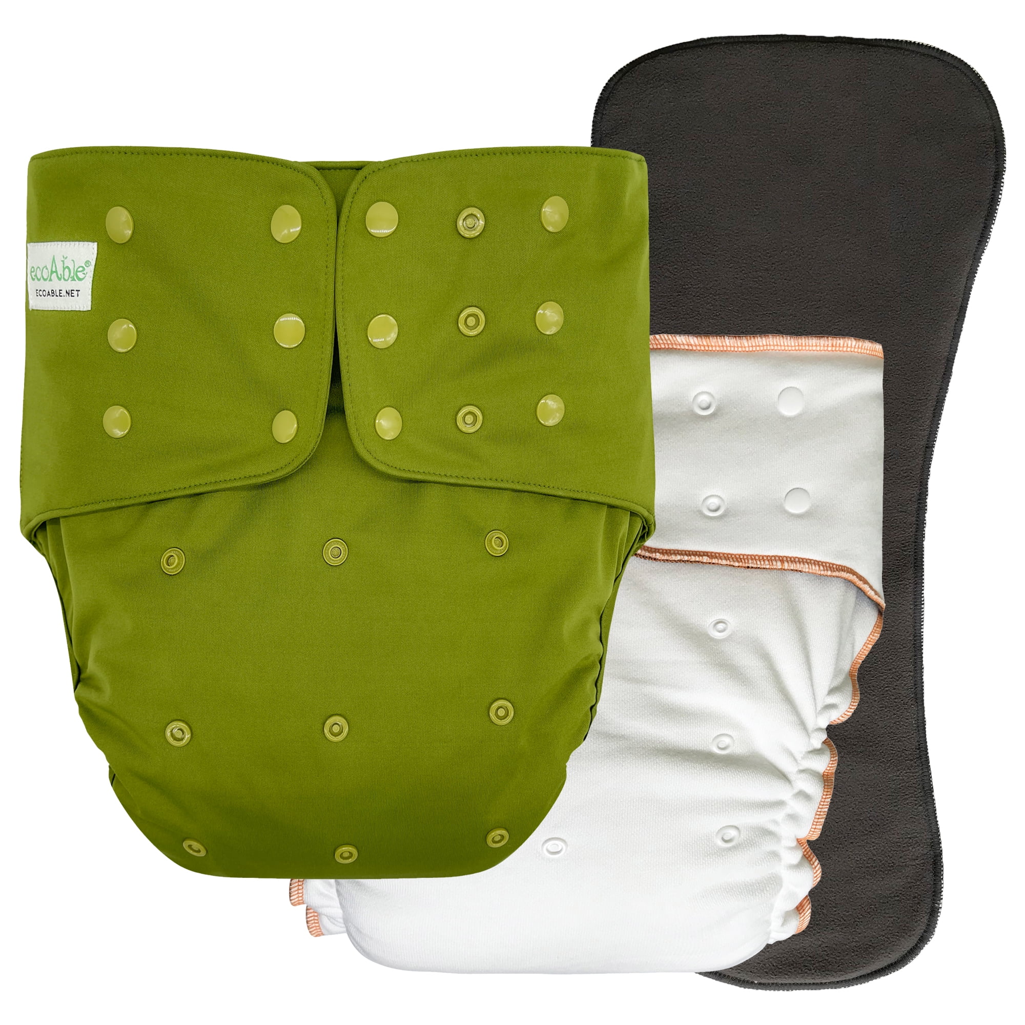 EcoAble Unisex Adult Nighttime Diaper Set - Day or Night Incontinence ...