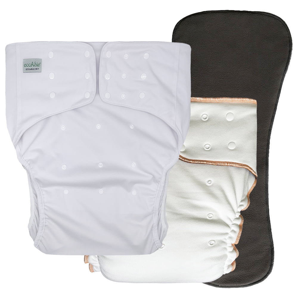 EcoAble Unisex Adult Nighttime Diaper Set - Day or Night Incontinence ...