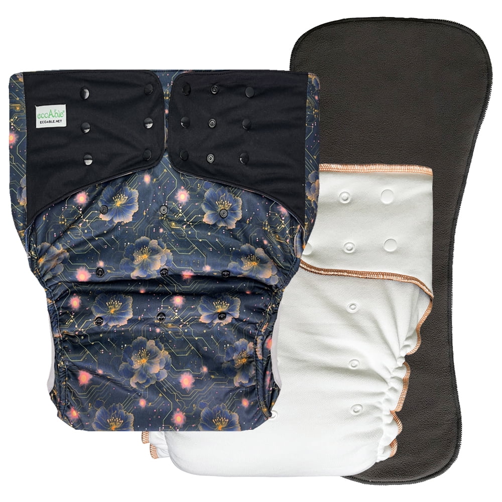 EcoAble Unisex Adult Nighttime Diaper Set - Day or Night Incontinence ...
