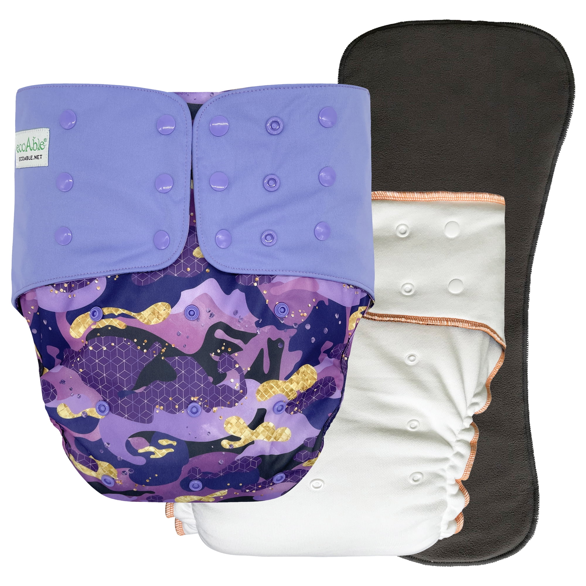 EcoAble Unisex Adult Nighttime Diaper Set - Day or Night Incontinence ...