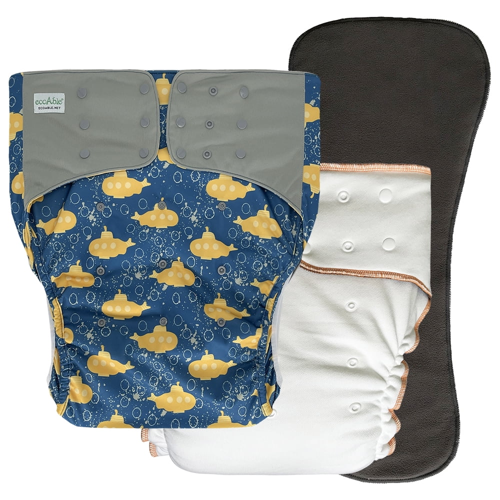 EcoAble Unisex Adult Nighttime Diaper Set - Day or Night Incontinence ...