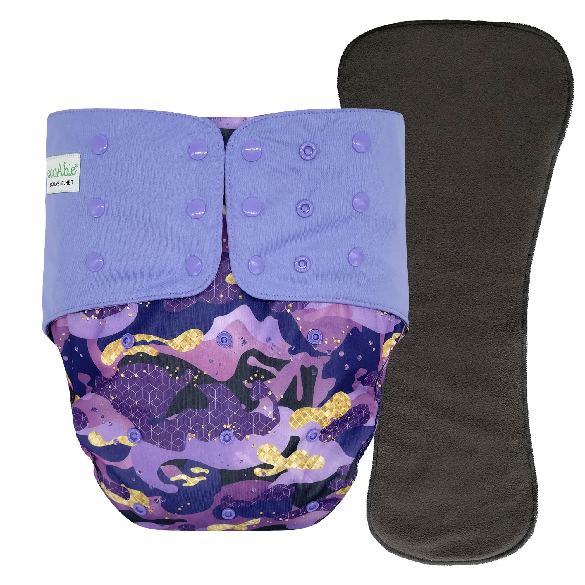 EcoAble Unisex Adult's Cloth Diaper Cover 2.0 - Reusable Incontinence ...