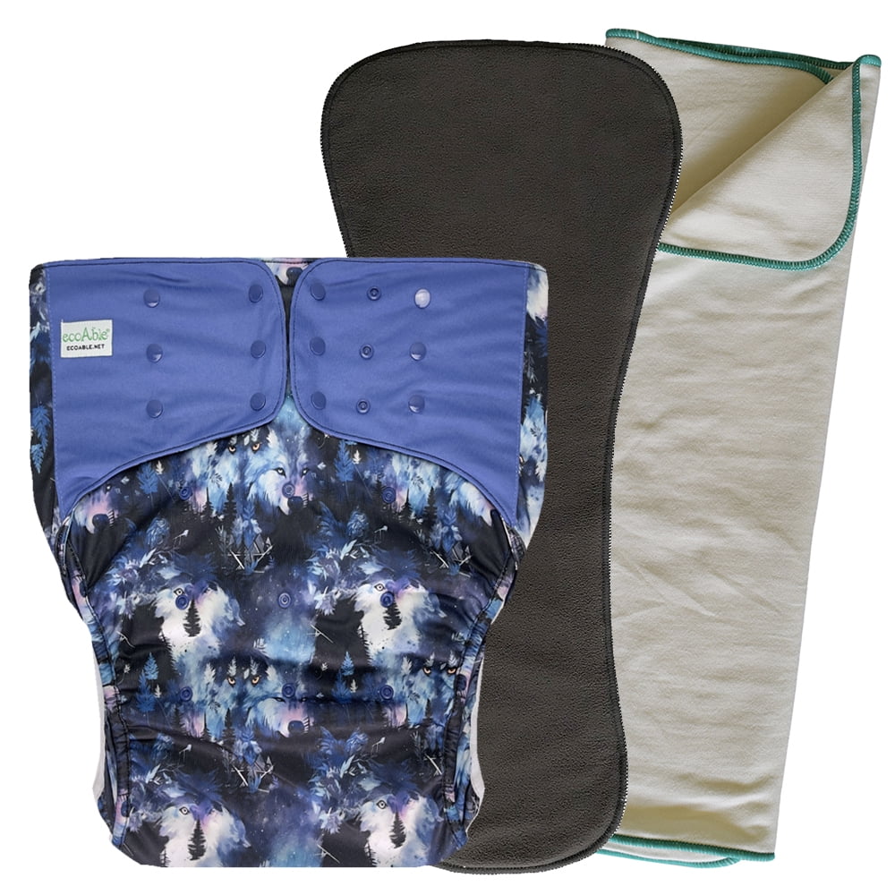 EcoAble Unisex Adult's Cloth Diaper Cover 2.0 - Reusable Incontinence ...