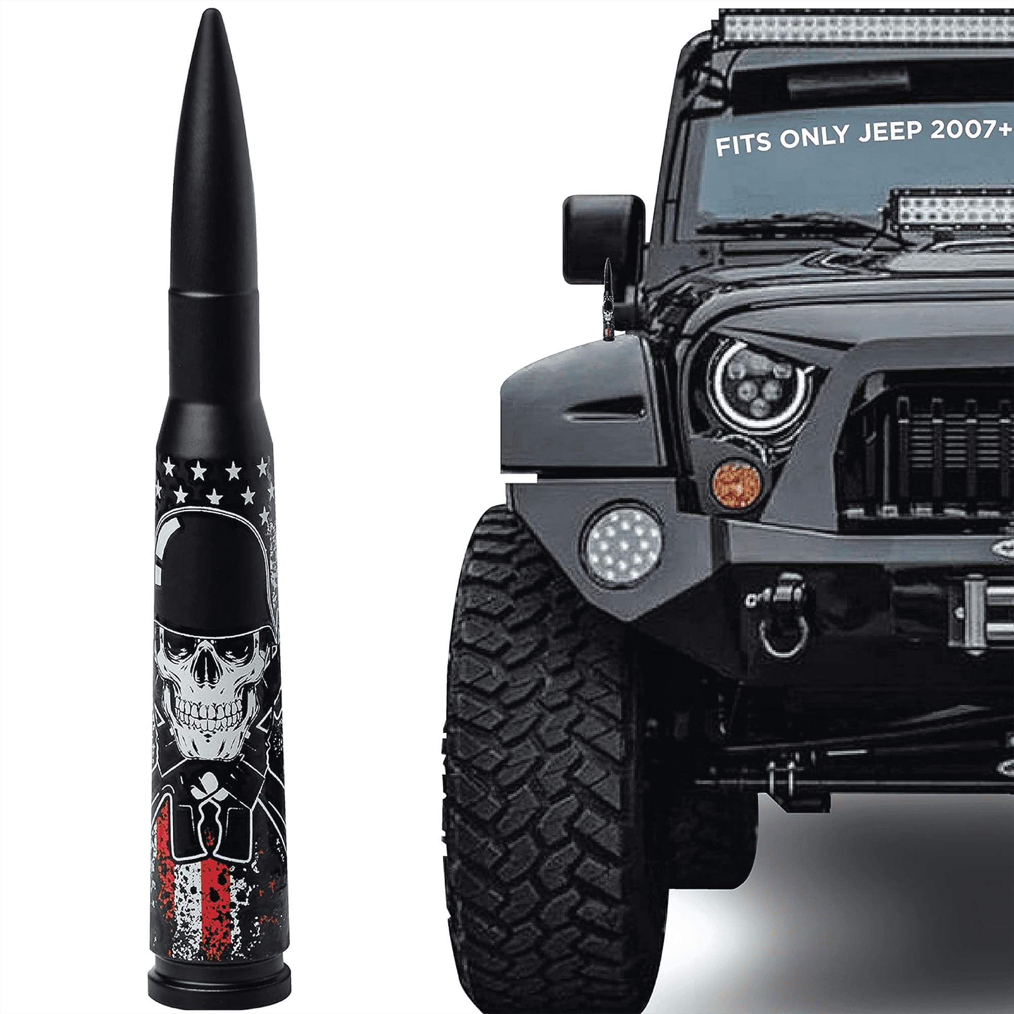 EcoAuto Bullet Antenna for Jeep Wrangler JK & JL (2007-2023) & Jeep ...