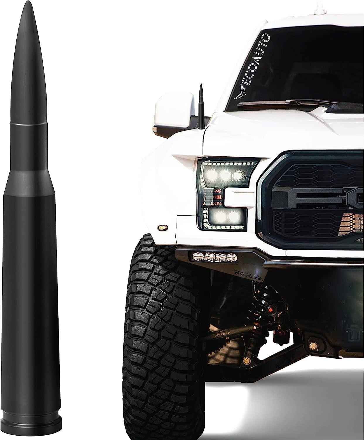 EcoAuto Bullet Antenna for Dodge Ram & Ford F150 F250 F350 Trucks ...