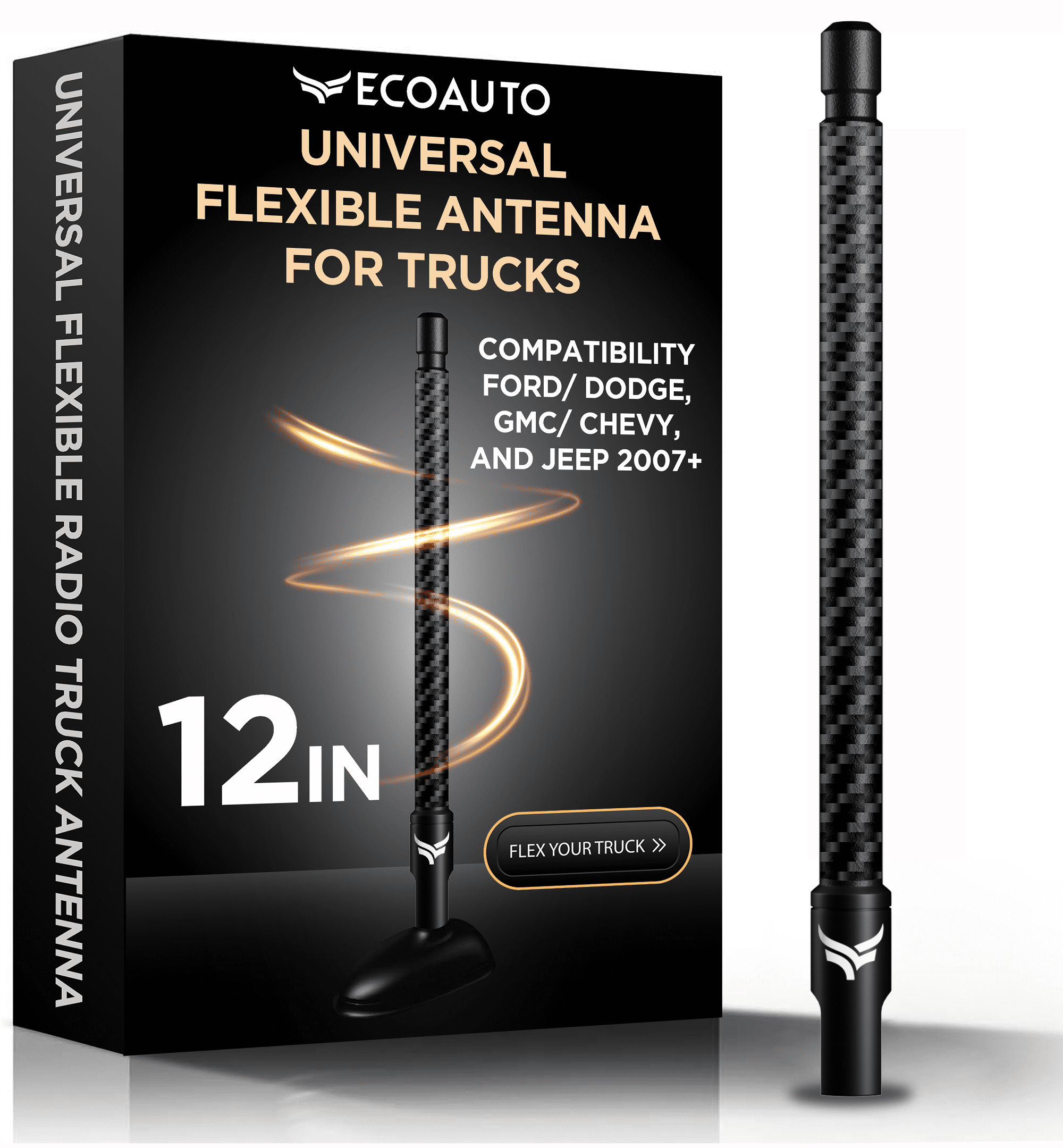 EcoAuto 12" Universal FM Radio Antenna Topper for Ford F-Series, Dodge ...