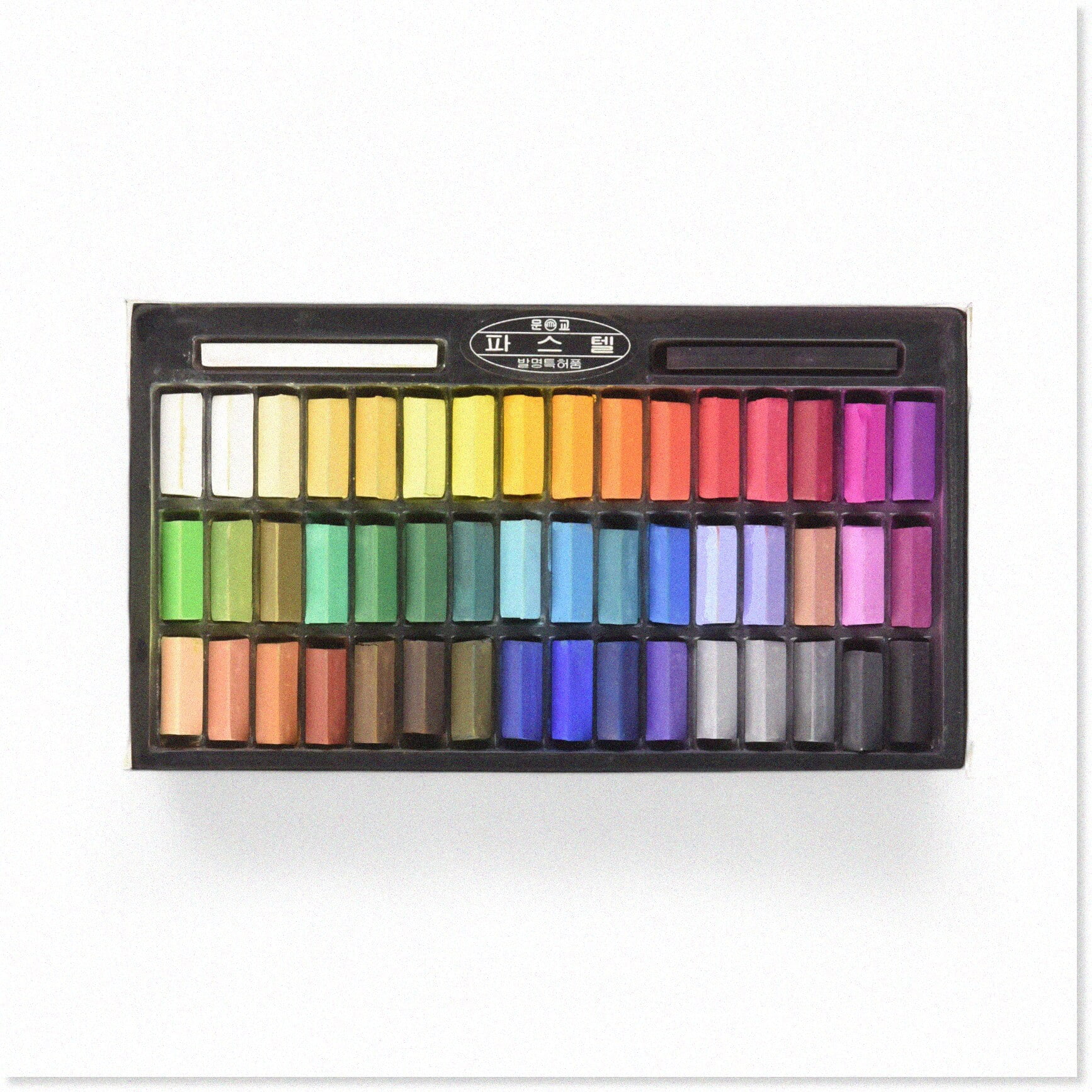 EcoBlend Artistry: 48 Vibrant Square Chalk Pastels - Non-Toxic & Soft ...