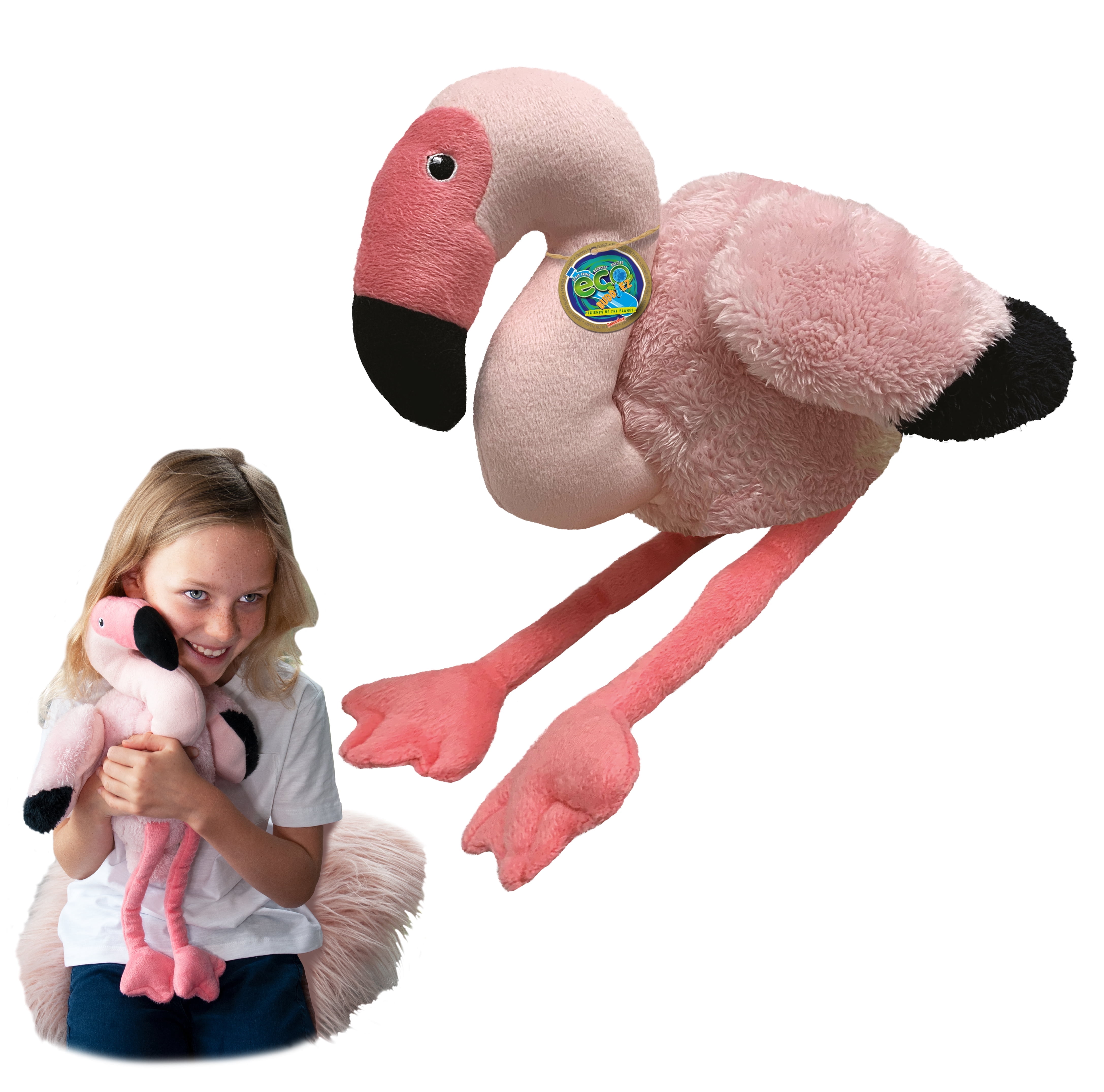 EcoBuddiez Flamingo by Deluxebase – 13" Eco-Friendly Plush Made from ...
