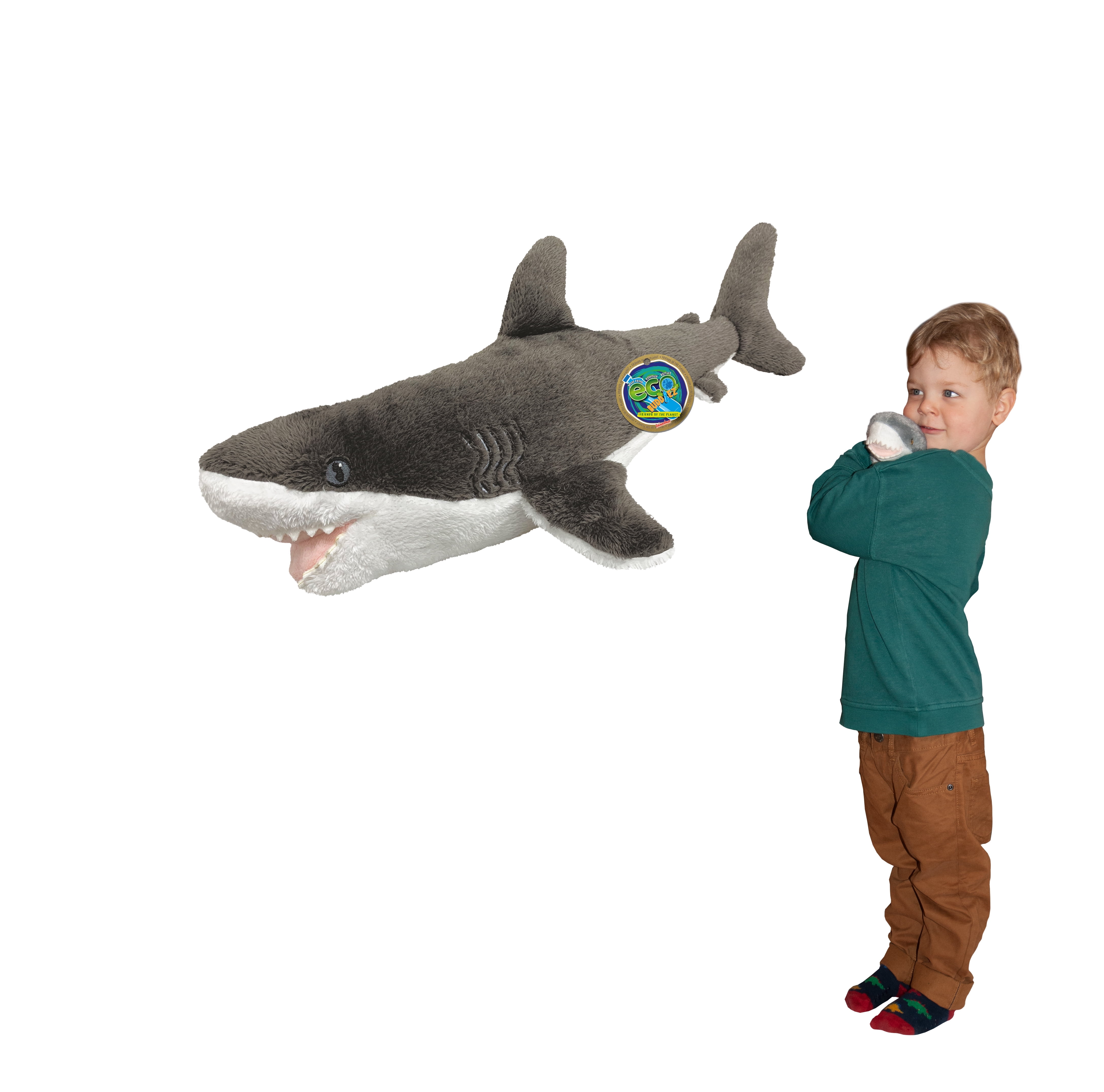 EcoBuddiez - Great White Shark from Deluxebase. Small 12 inch Soft ...