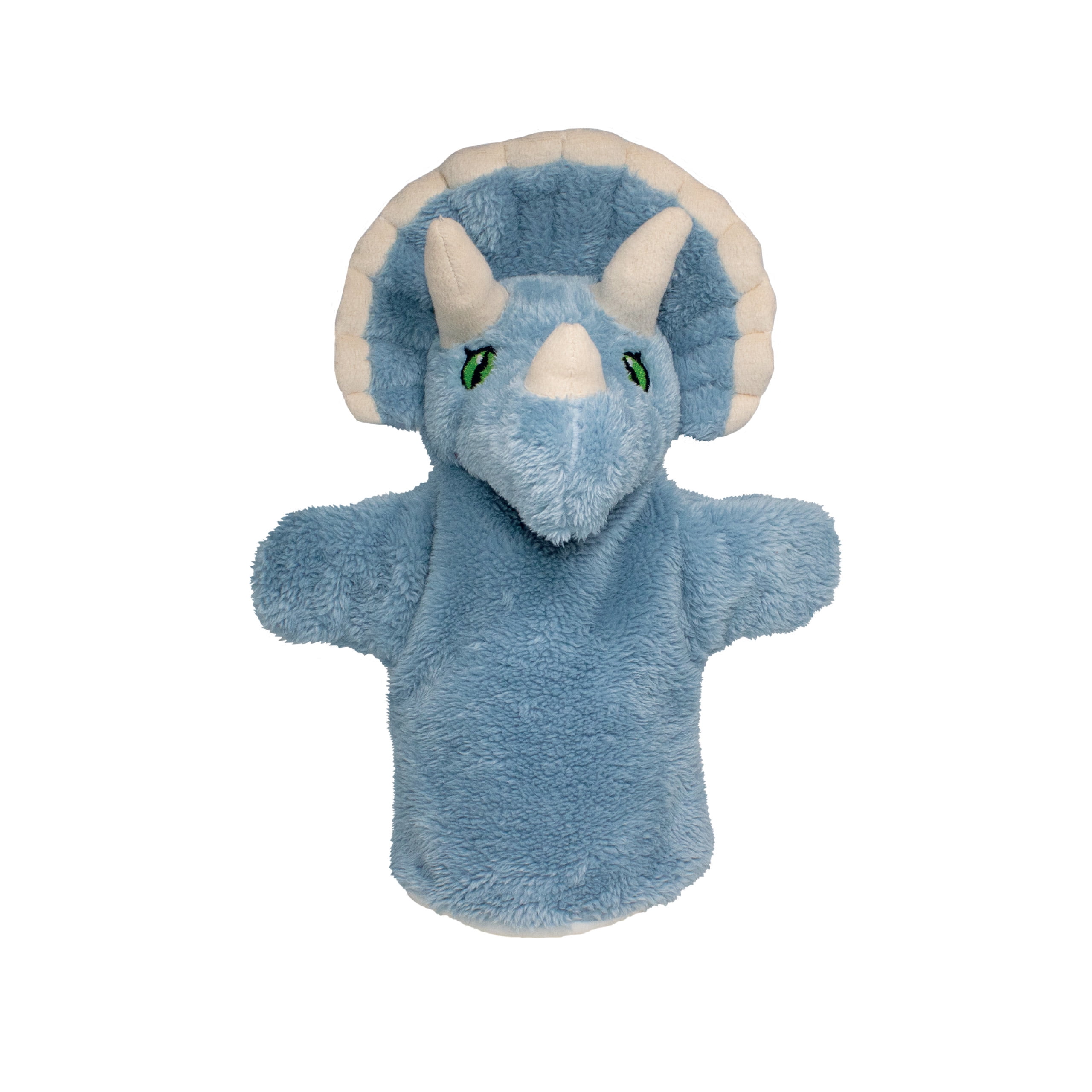 EcoBuddiez Hand Puppet - Triceratops from Deluxebase. Dinosaur Plush ...