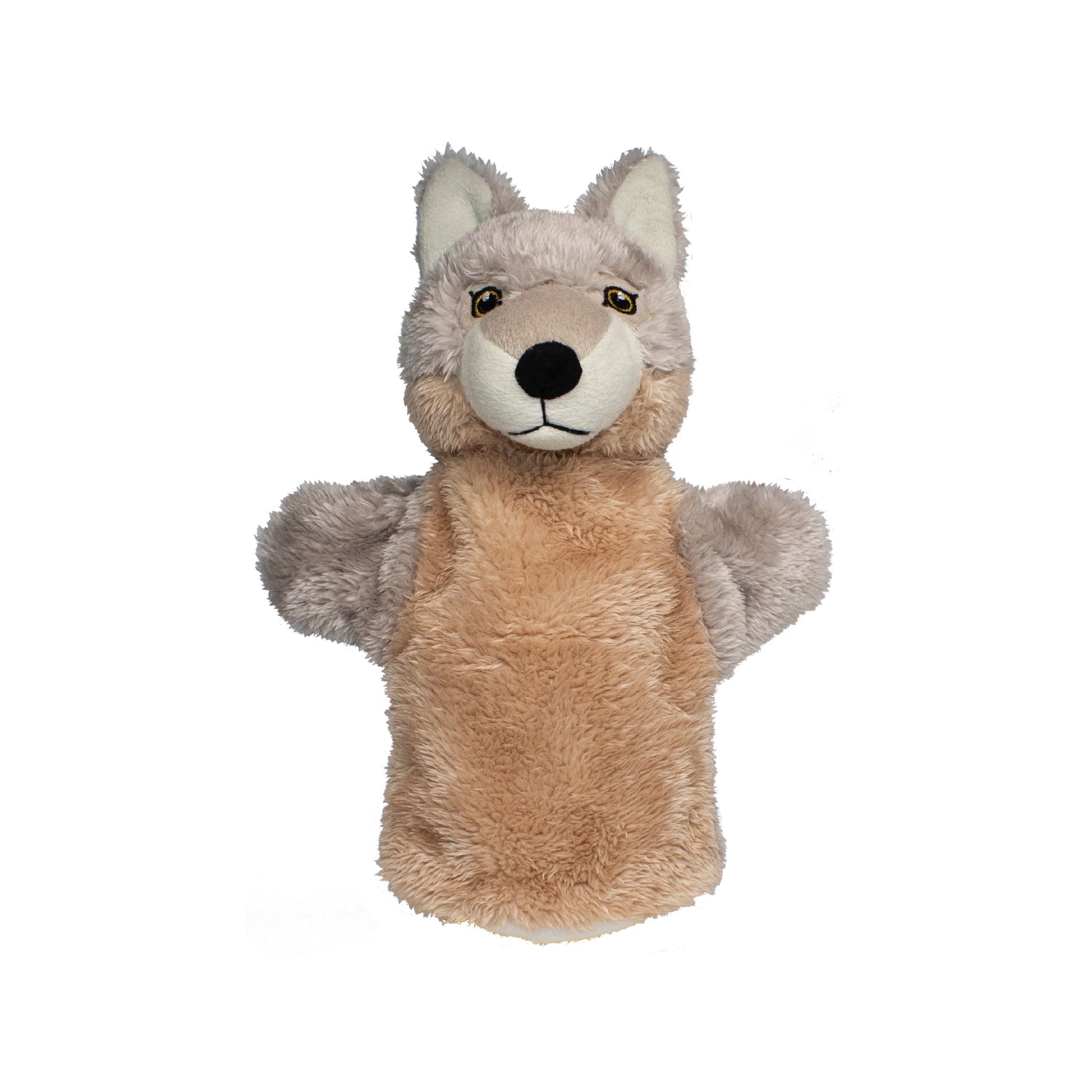 EcoBuddiez Hand Puppet Wolf by Deluxebase. Plush Puppet Toy for Kids ...